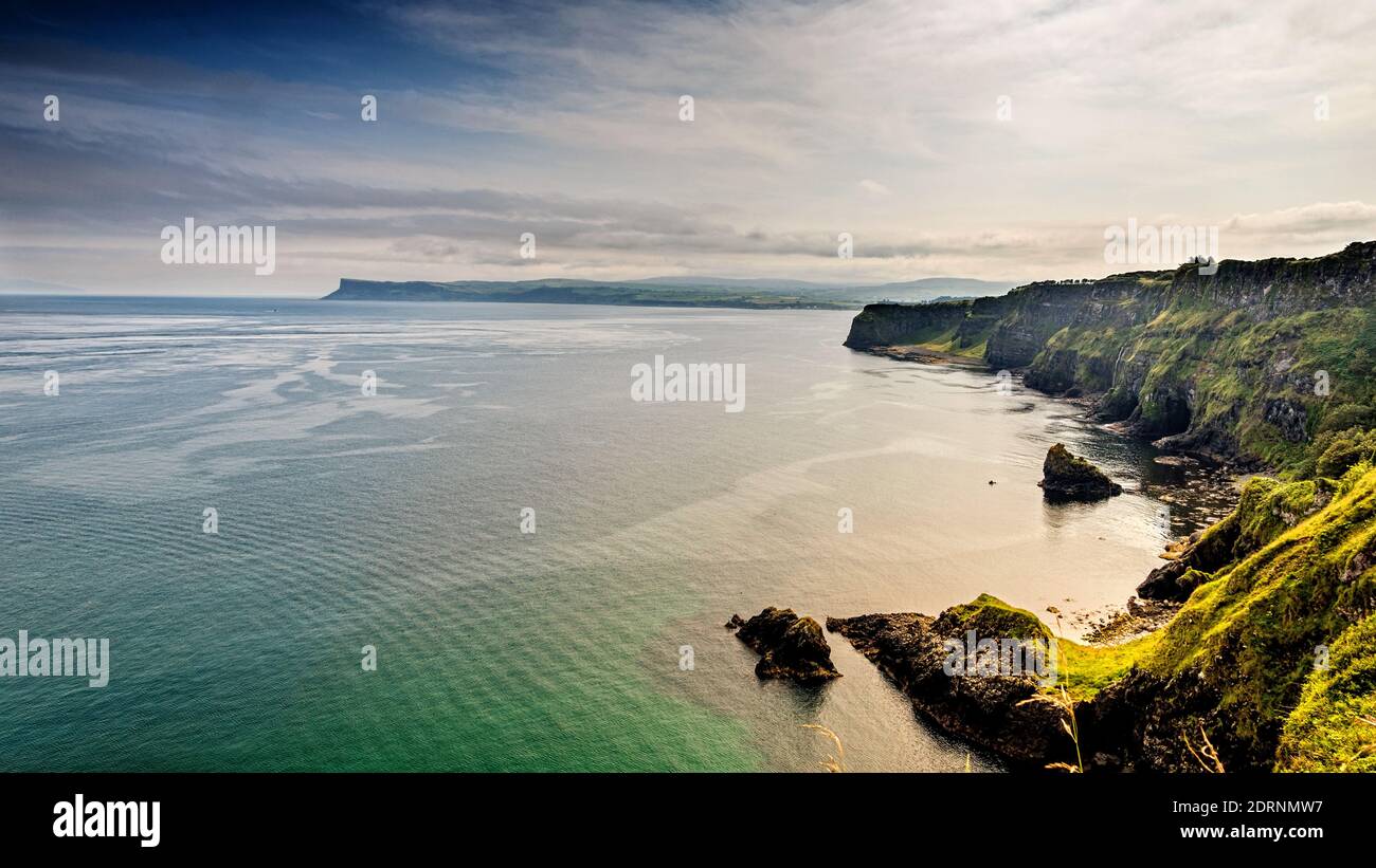 Fair Head from Knibane Head, County Antrim, Northern Ireland Stock ...