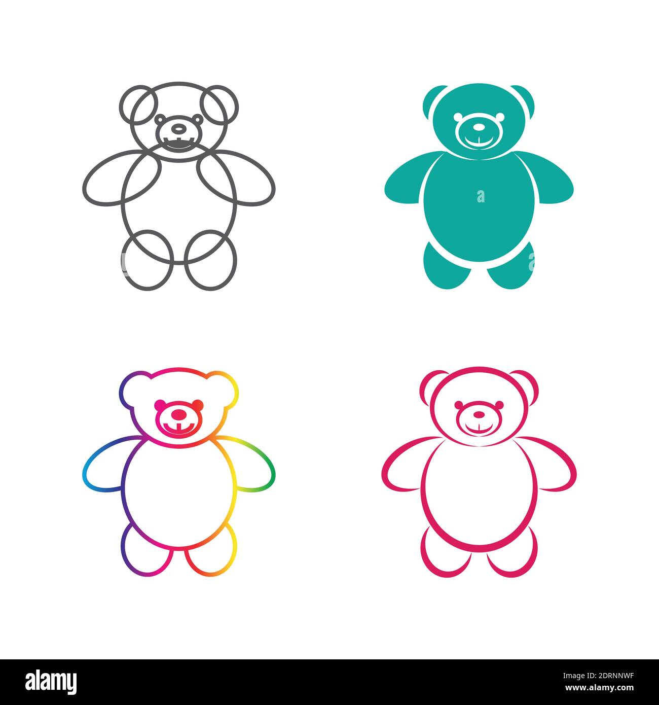 Vector images of teddy bear on a white background., Vector teddy bear ...