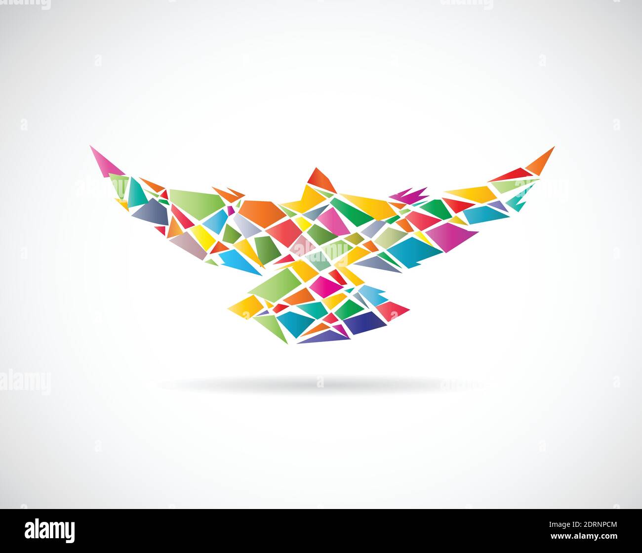 Vector design of colorful birds on white background. Easy editable ...