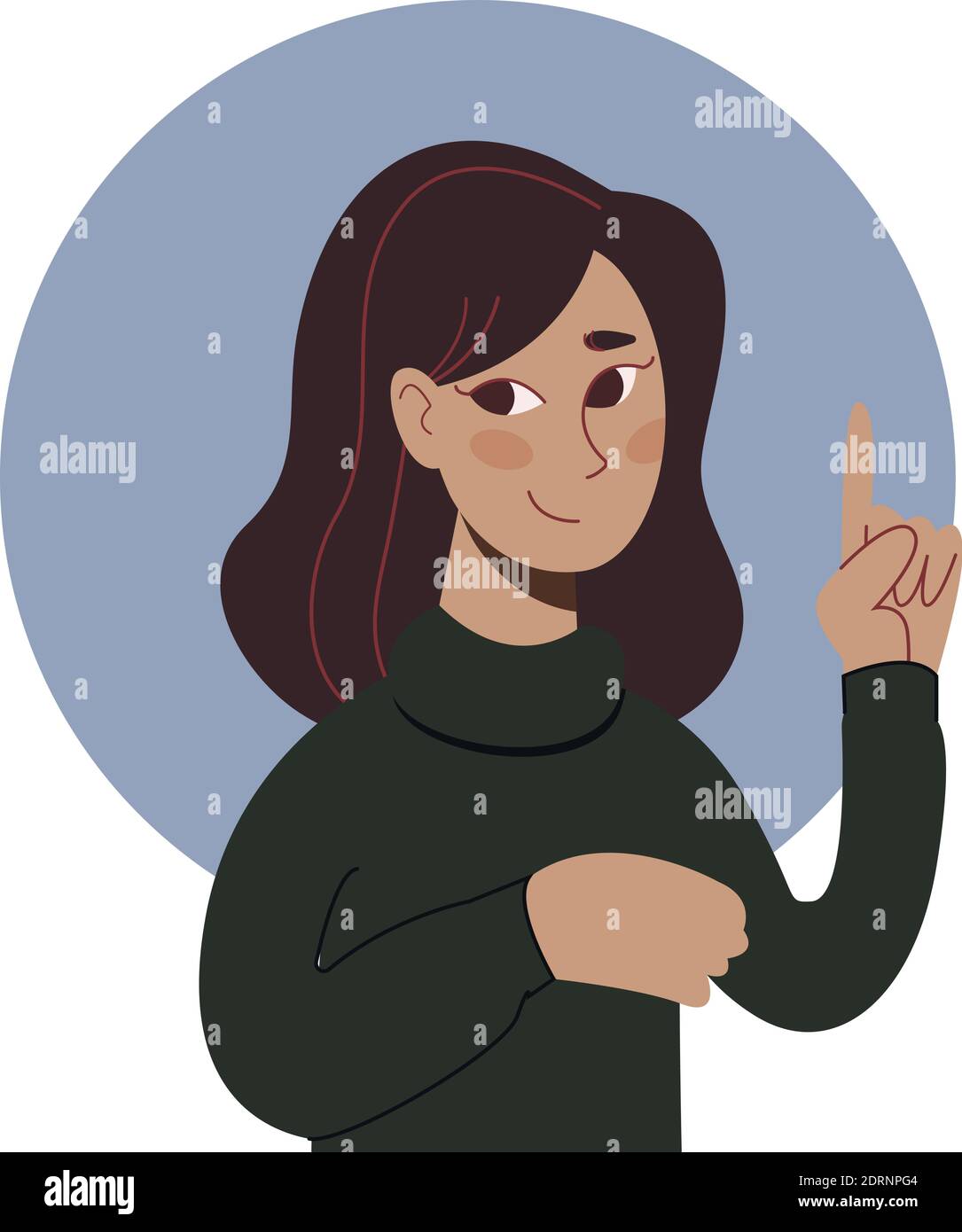 Healthy woman warning stay home for safety and to stop pandemia Stock ...