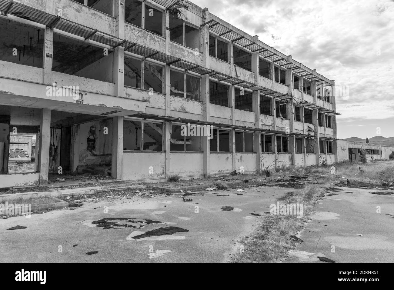 Abandoned factory, aluminum mining and processing project that was ...