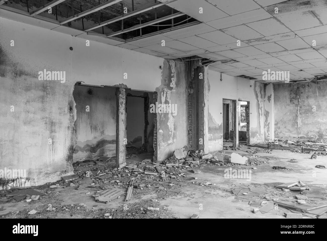 Abandoned factory, aluminum mining and processing project that was ...