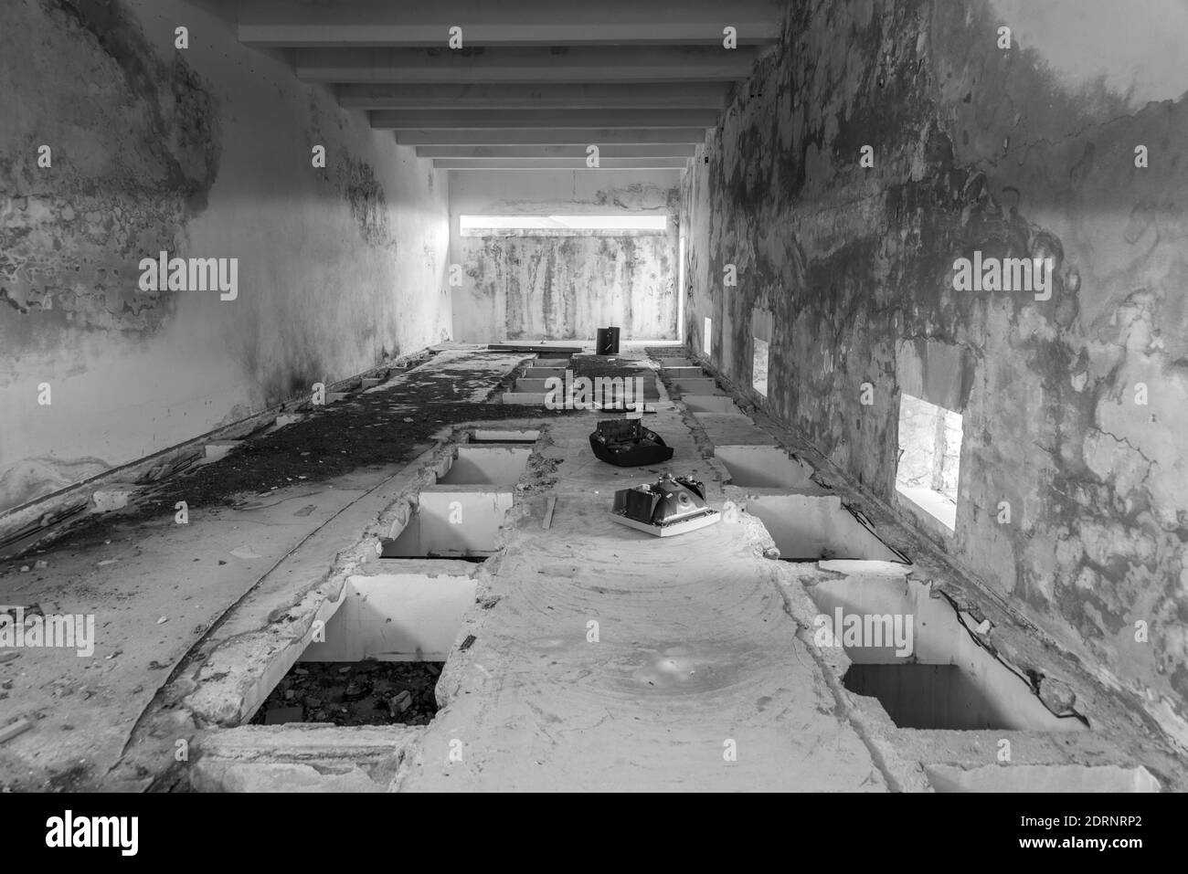 Abandoned factory, aluminum mining and processing project that was ...