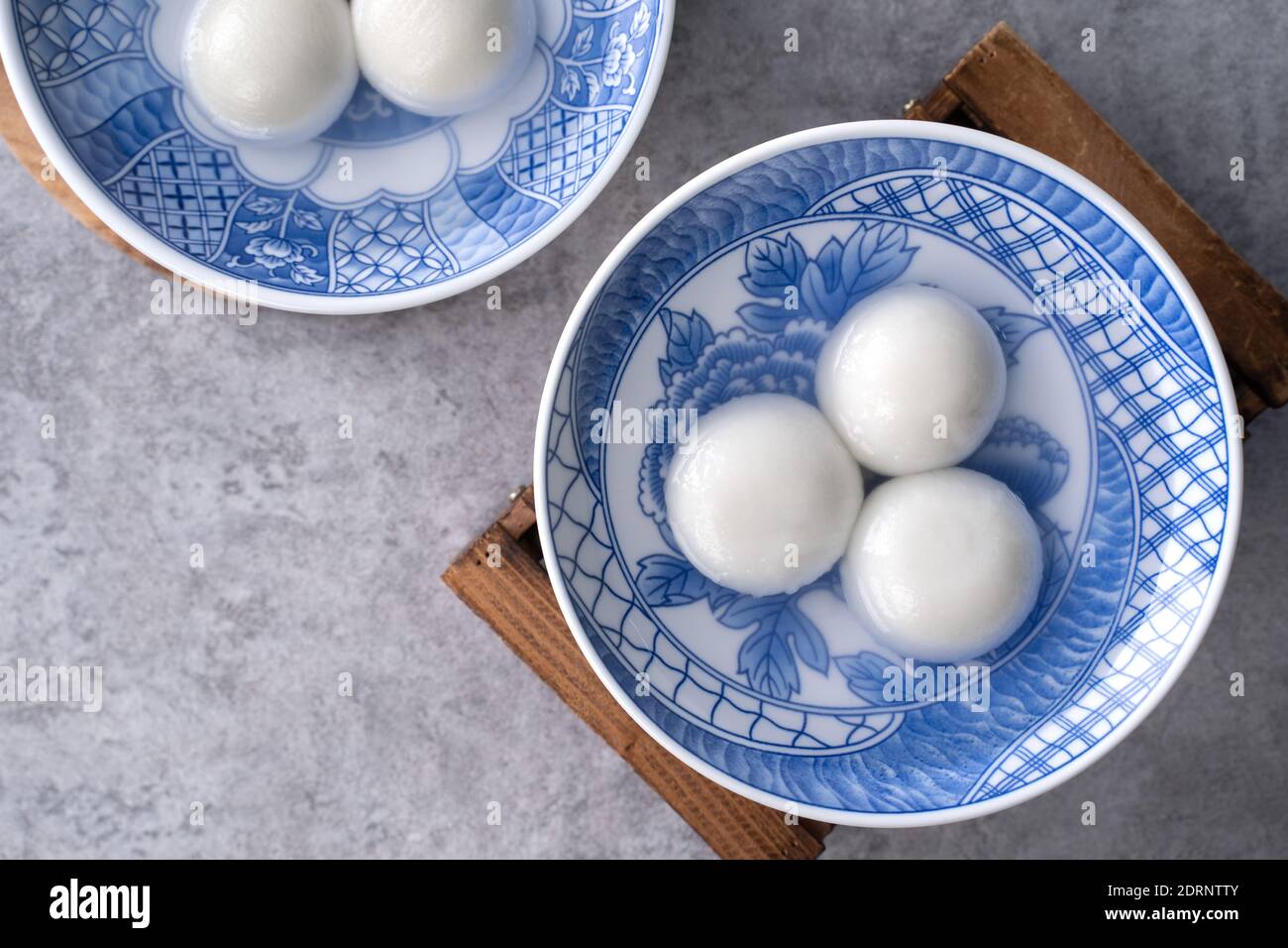 Top view of big tangyuan yuanxiao (glutinous rice dumpling balls) for ...