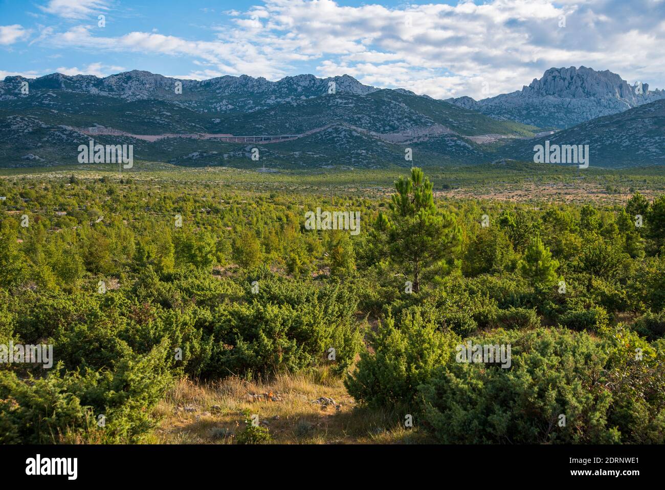 Hinterland of Zadar County, with Tulove Grede in the continuation of ...