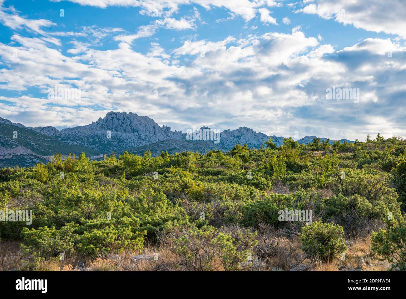 Hinterland of Zadar County, with Tulove Grede in the continuation of ...