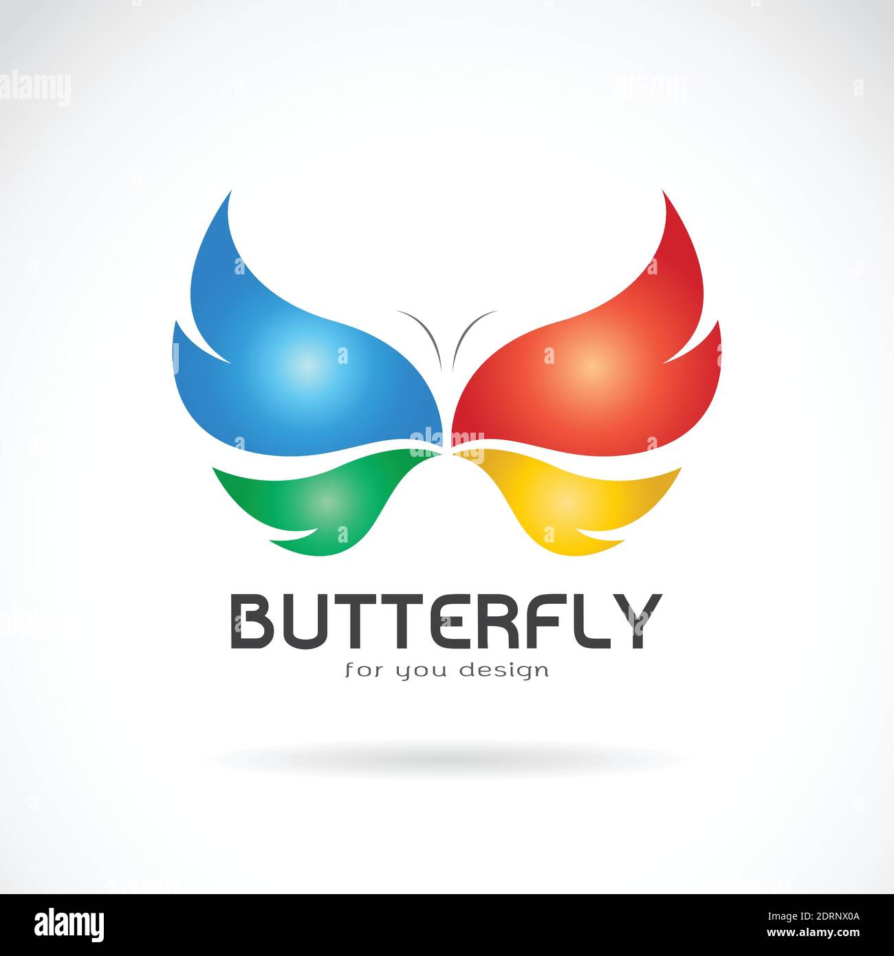 Vector image of an butterfly design on white background. Easy editable ...