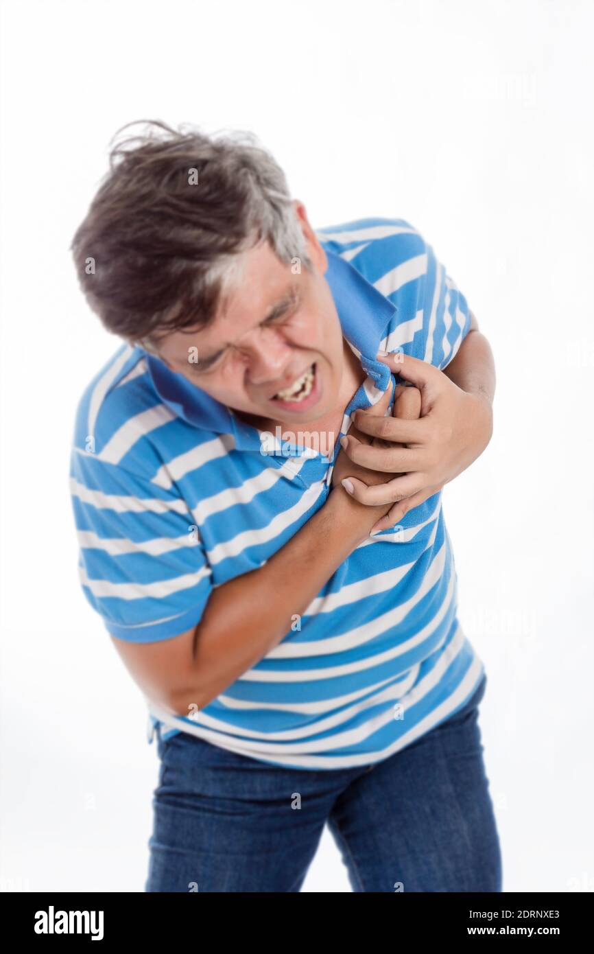 Indian man chest pain hi-res stock photography and images - Alamy