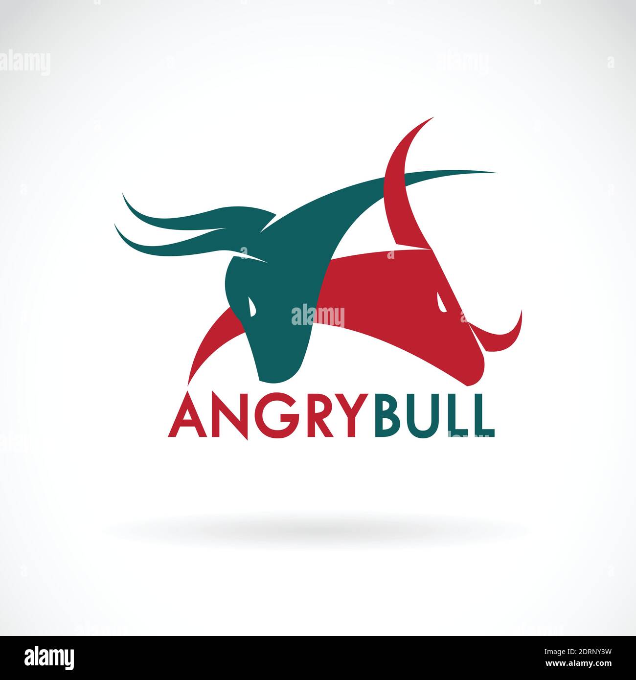 Vector of angry bull on a white background. Logo Animal. Easy editable ...