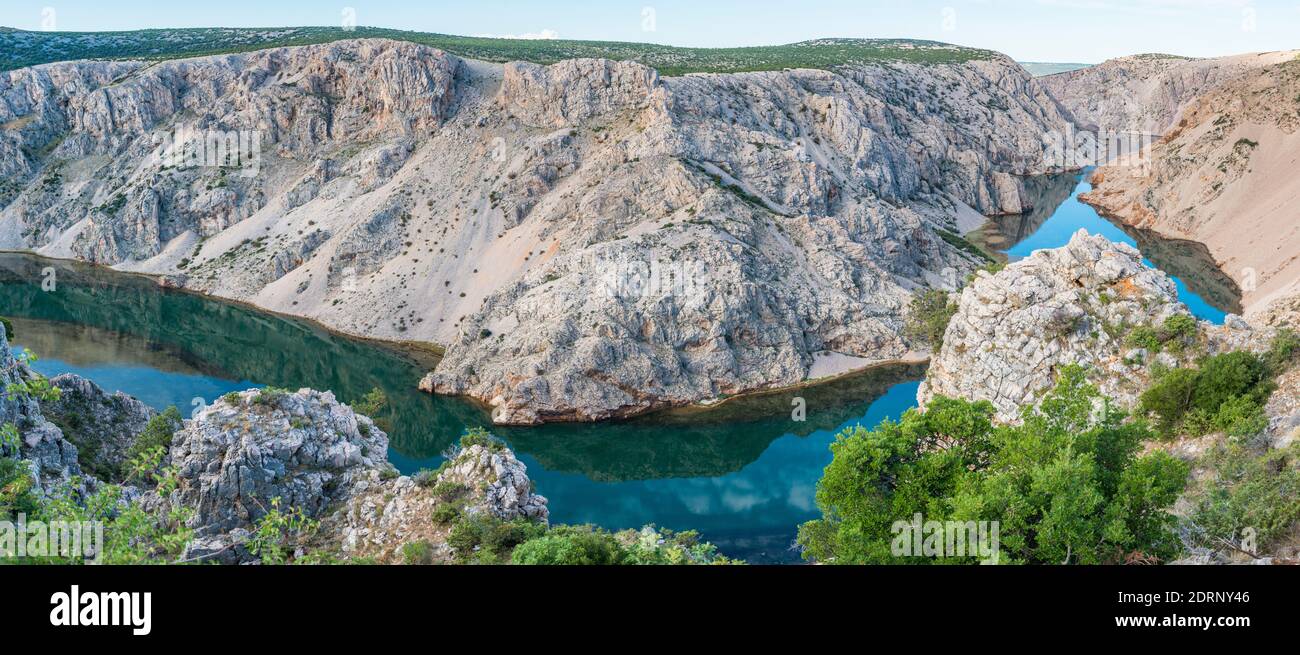 Wild gorges of Zrmanja river, Croatia, panoramic image Stock Photo - Alamy
