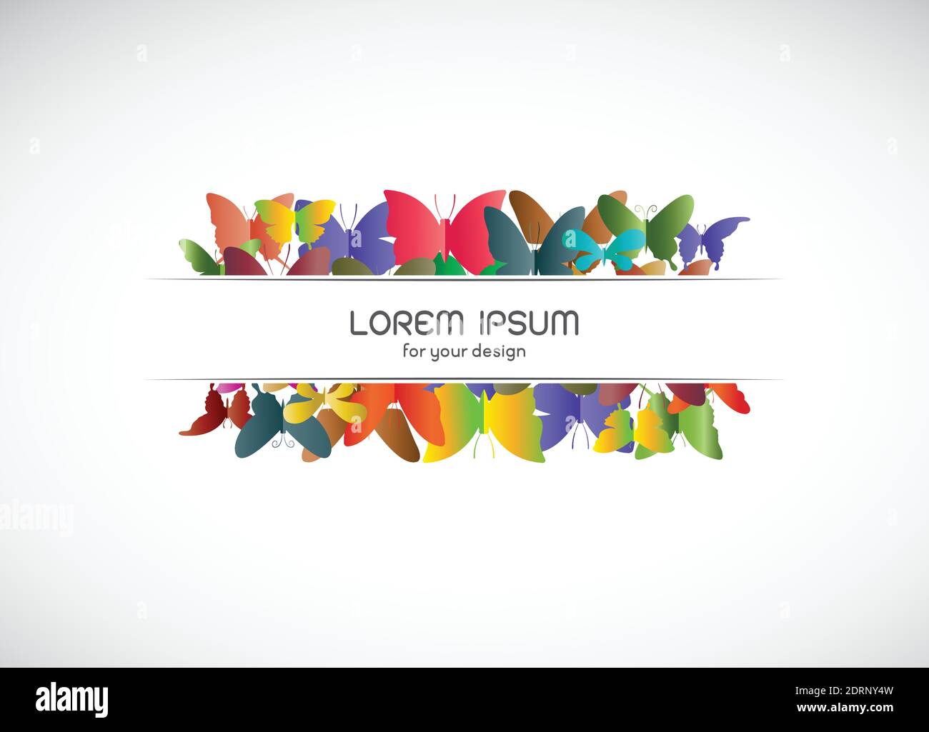 Vector of colorful butterflies banners design isolated on white ...