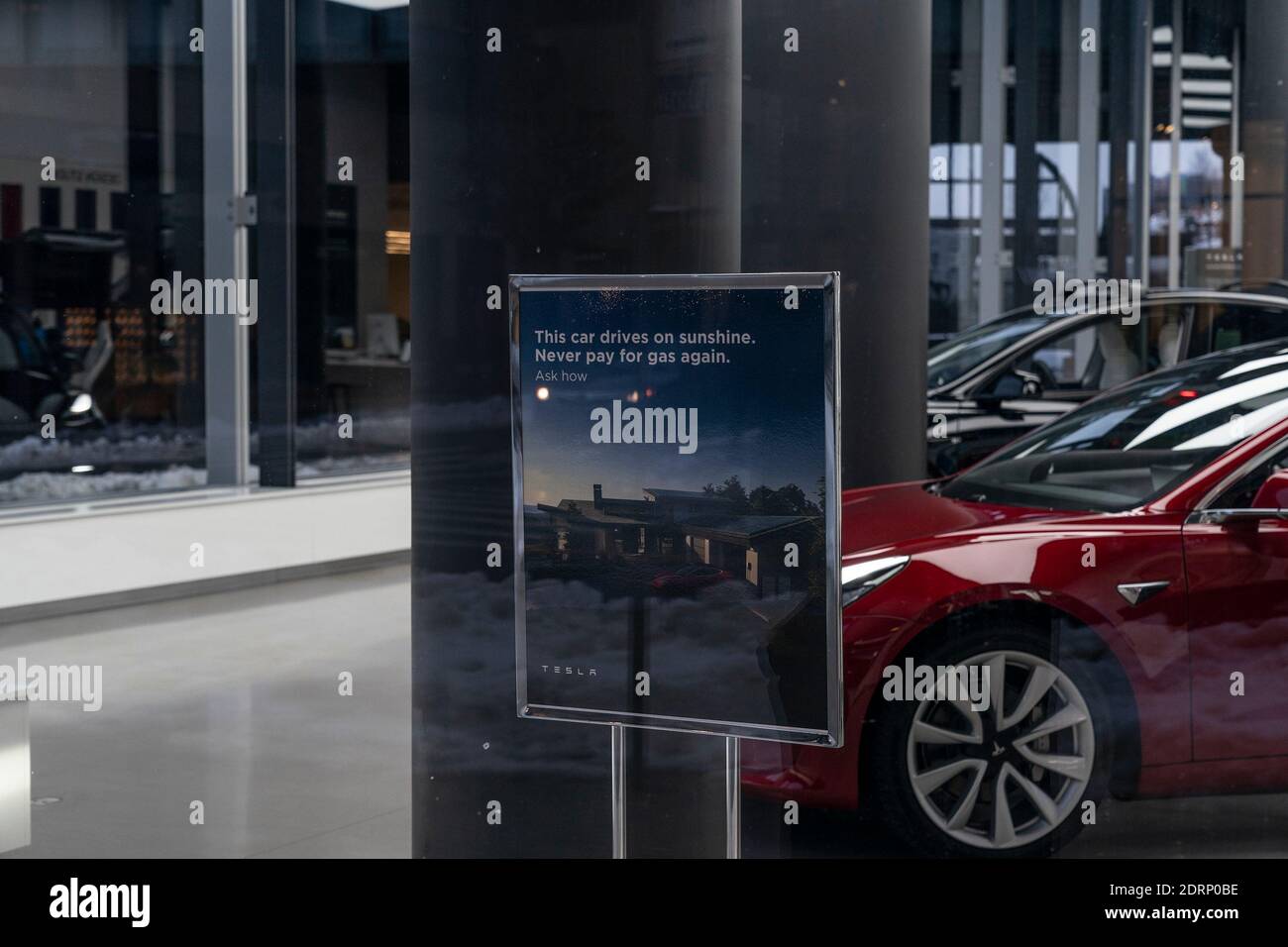 New York, United States. 20th Dec, 2020. View of Tesla company ...