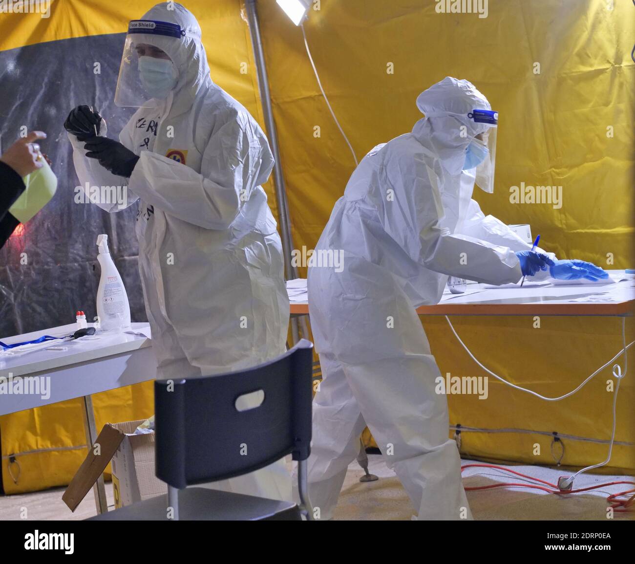 Milan, Italy. 20th Dec, 2020. Solidarity association "Red rescue health ...