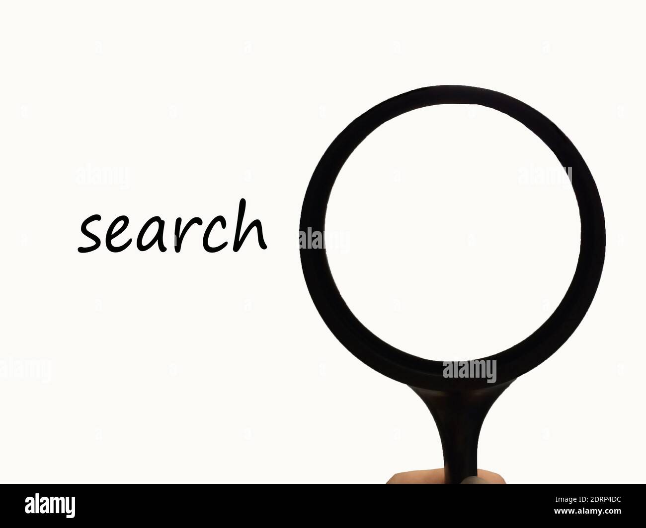 Word search with magnifying glass Cut Out Stock Images & Pictures - Alamy