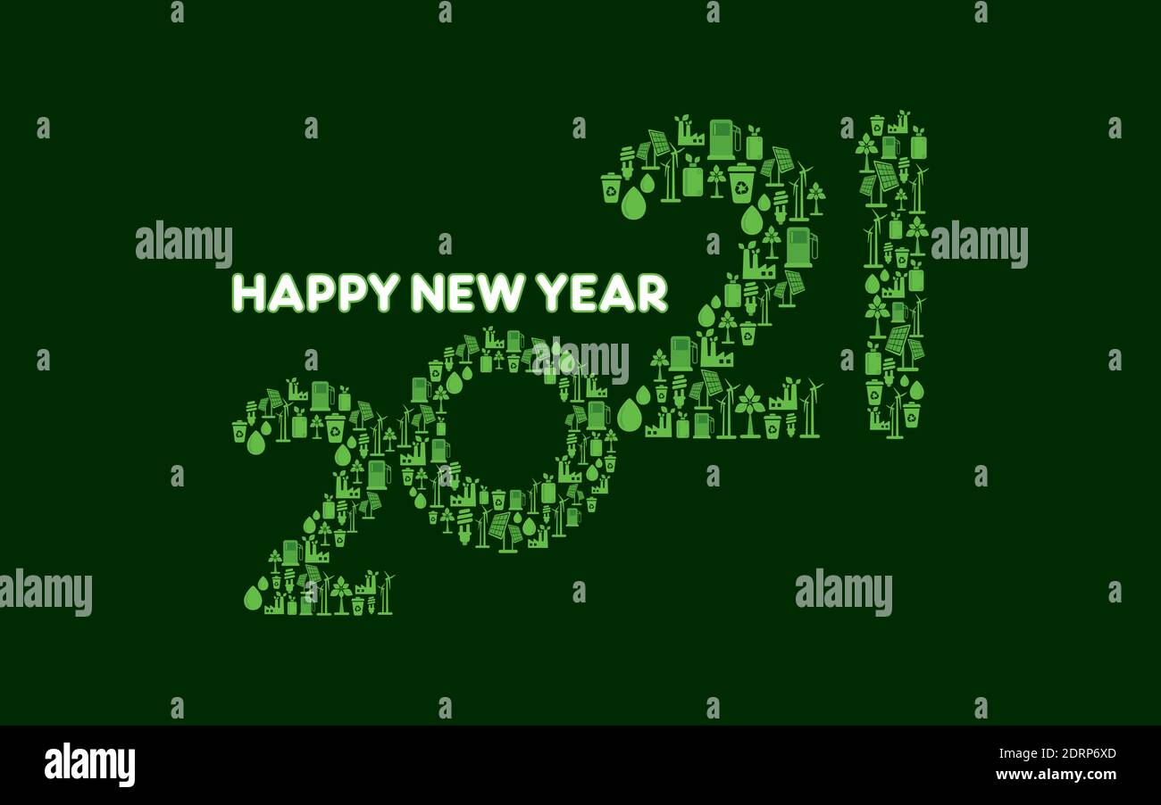 vector illustration of Happy new year 2021 concept design for ...