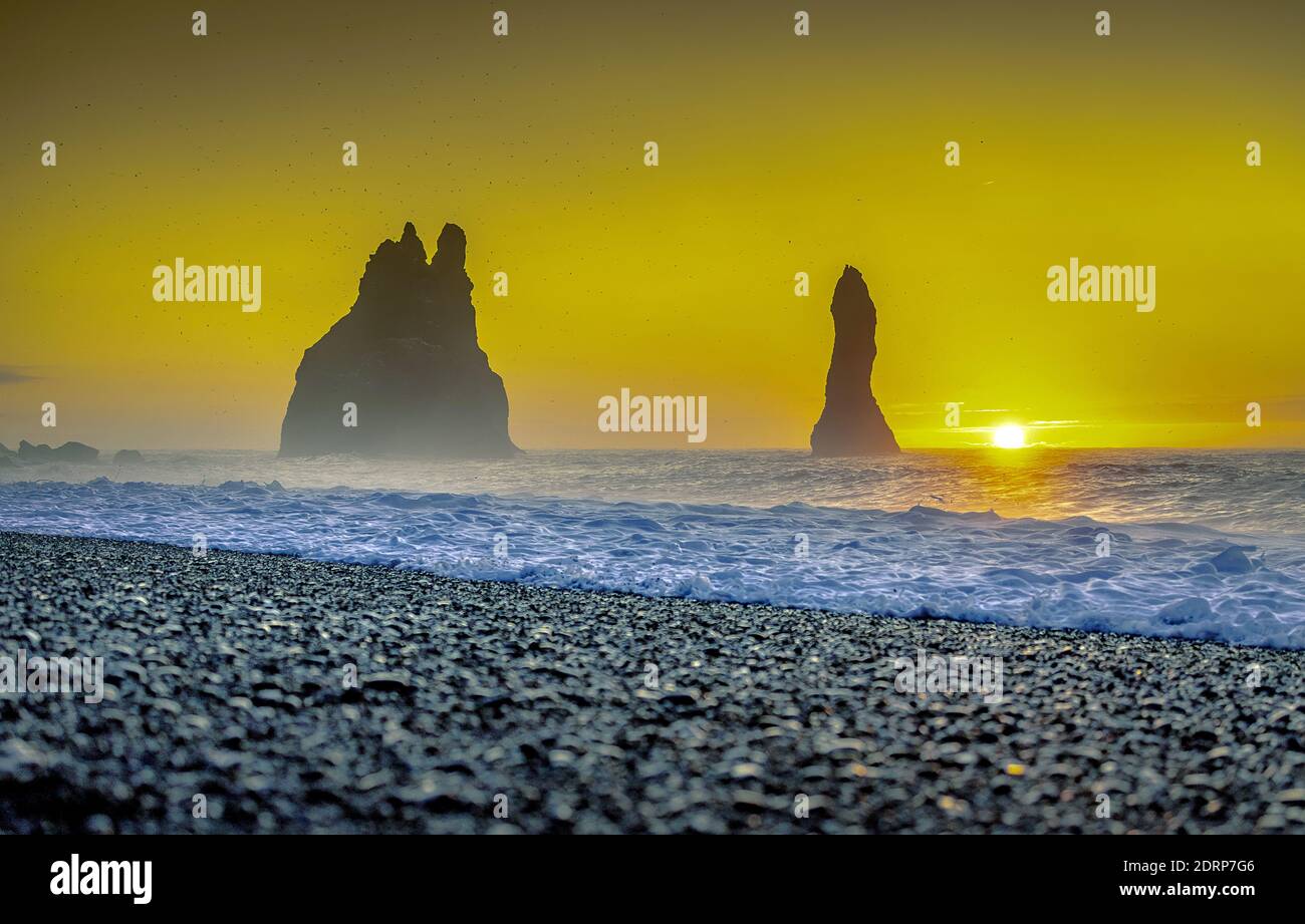 trolls beach in iceland Stock Photo - Alamy