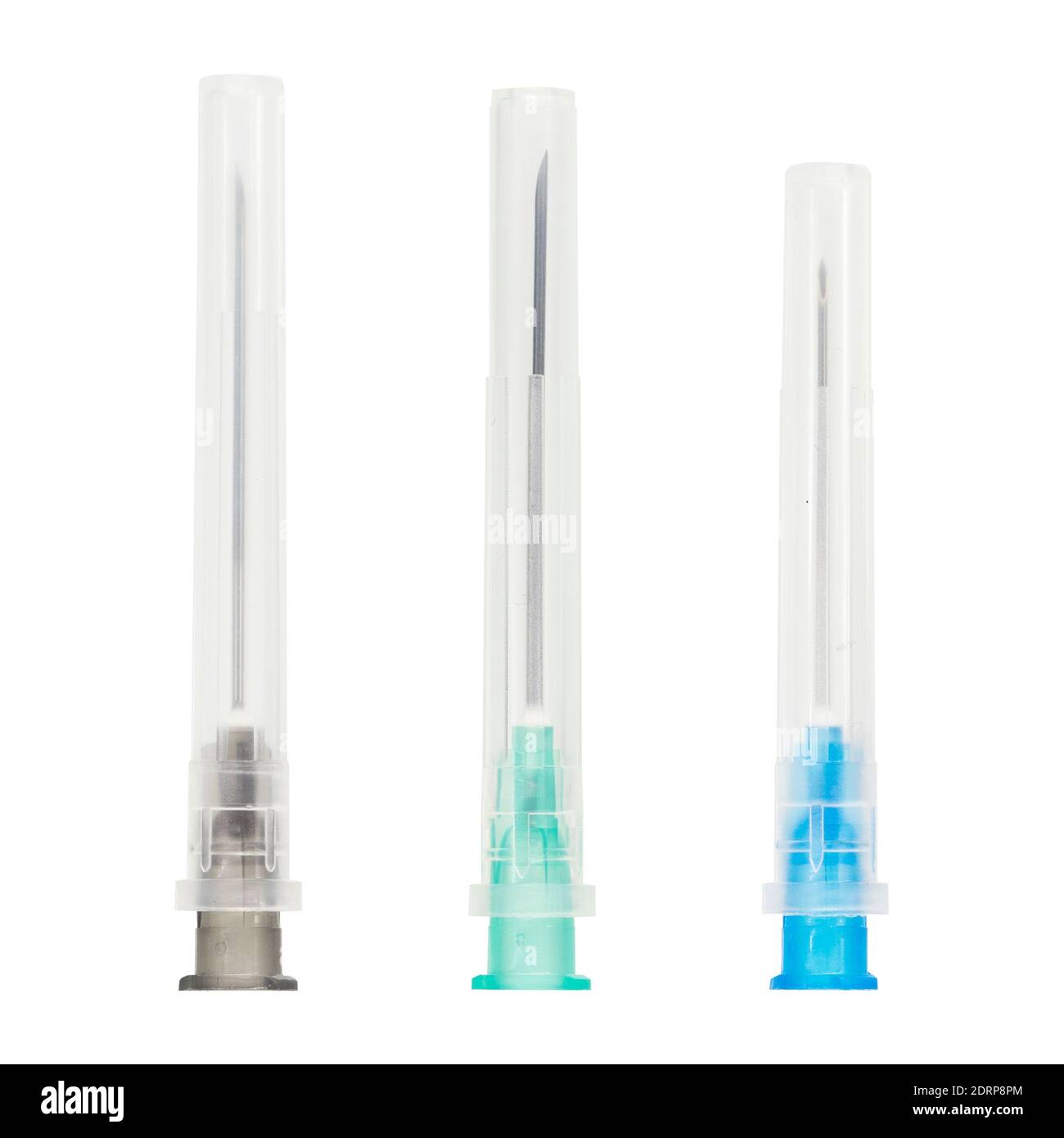Medical syringe needle isolated on white background Stock Photo - Alamy