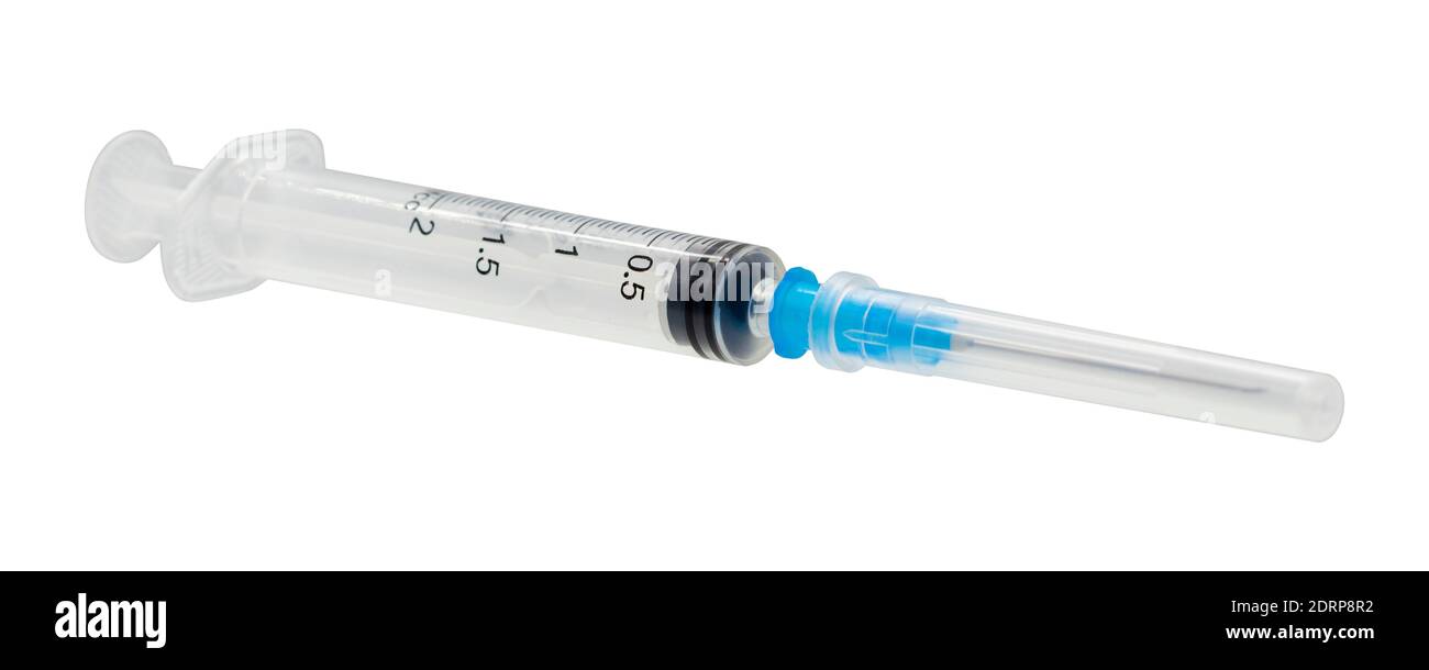Empty plastic syringe medical isolated on white background Stock Photo ...