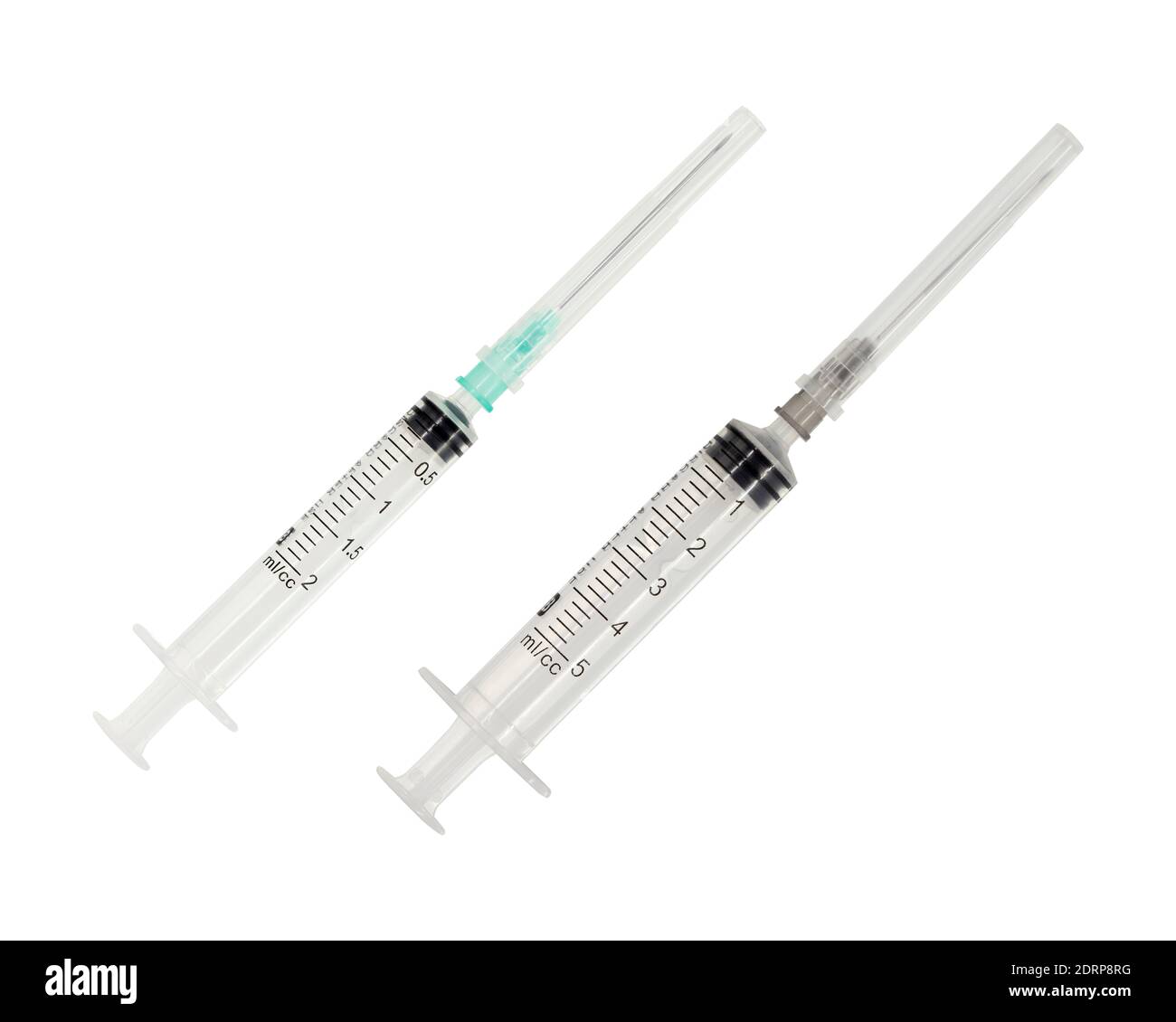 Empty plastic syringe medical isolated on white background Stock Photo ...