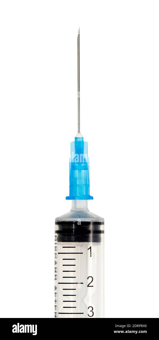 Empty plastic syringe medical isolated on white background Stock Photo ...