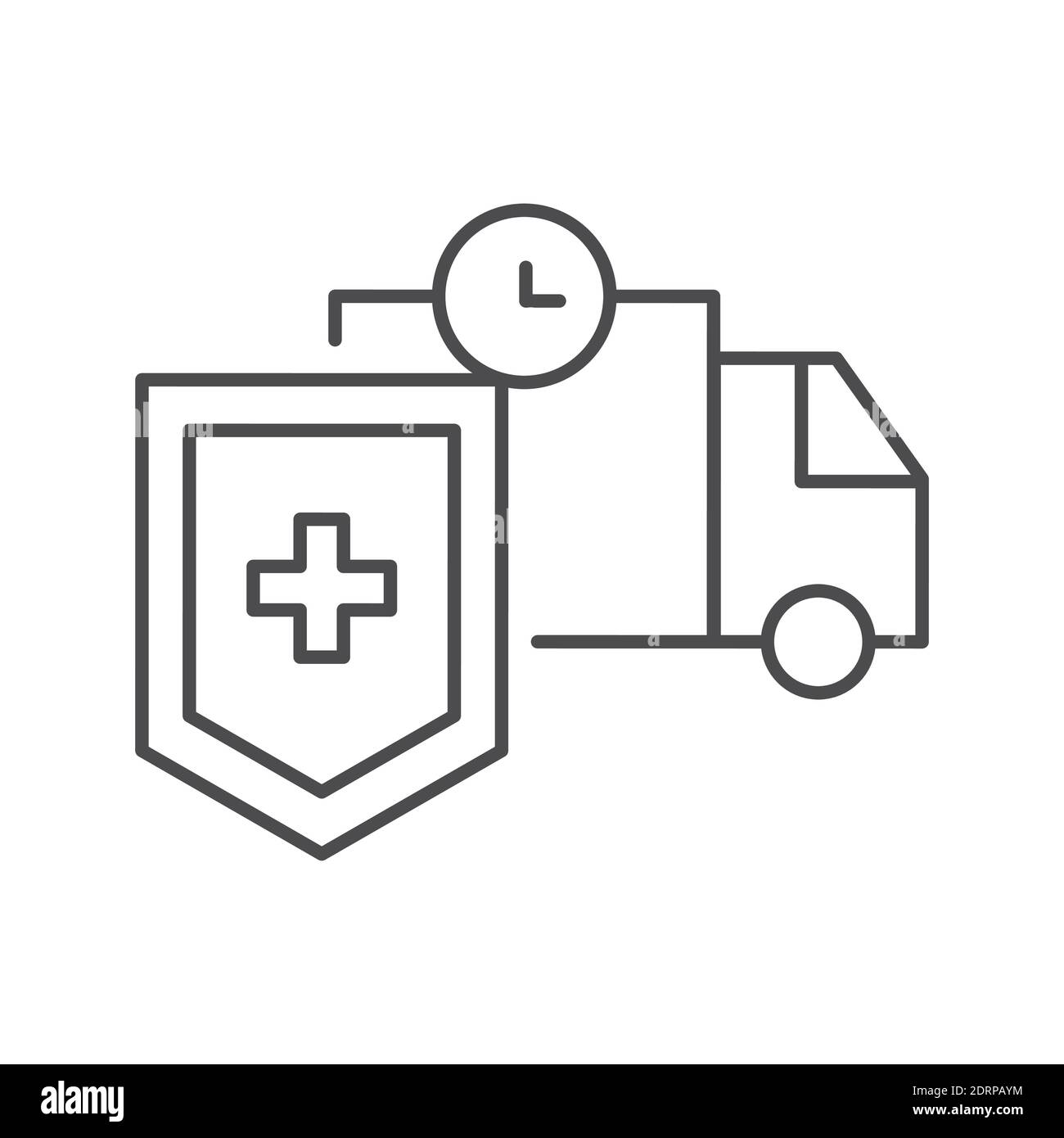 Safe delivery color line icon. Epidemic prevention Stock Vector Image ...