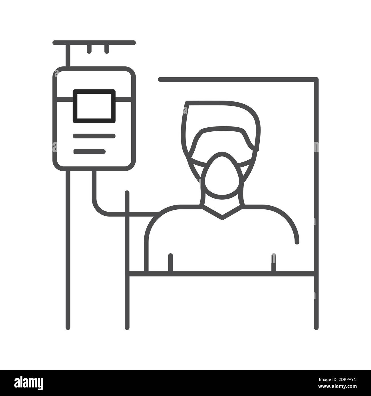 Oxygen mask line color icon. Hospital ward Stock Vector Image & Art - Alamy