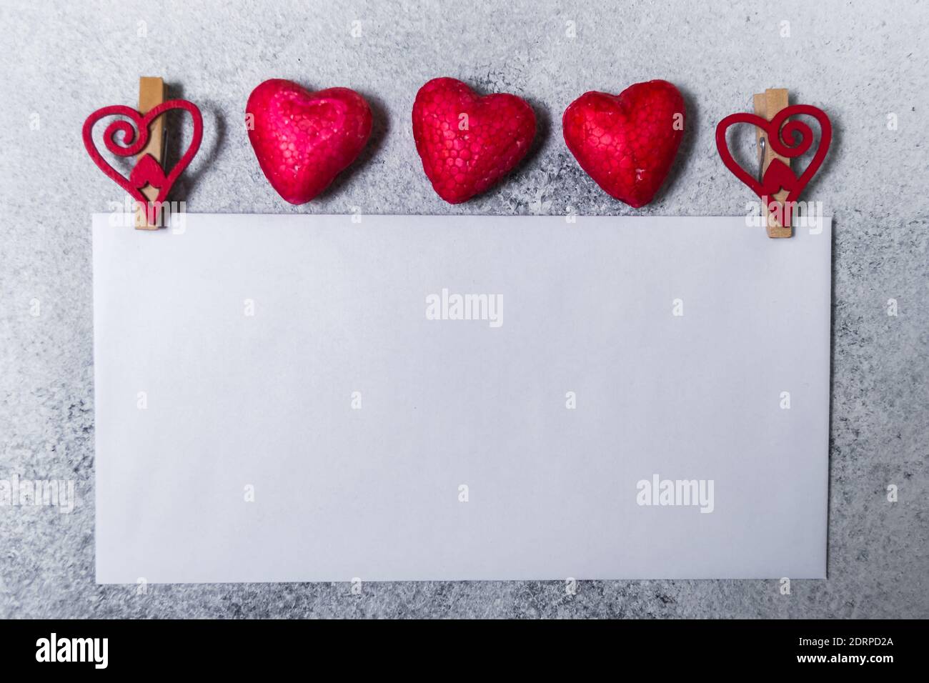 Letter note for valentine's day. Love letter greeting card with a wish ...