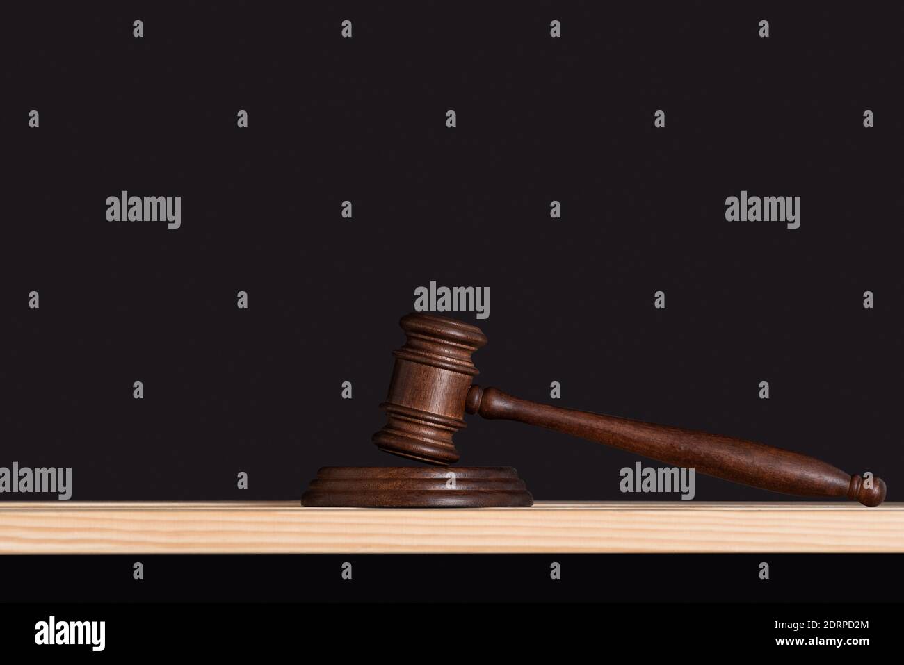 Mallet of the judge on black background. Judges gavel. Hammer auction ...