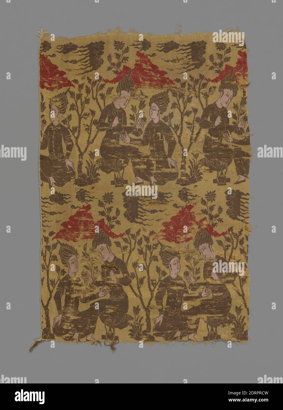 Length of compound twill, 16th century, Silk twill weave, 18 3/4 × 12 3 ...