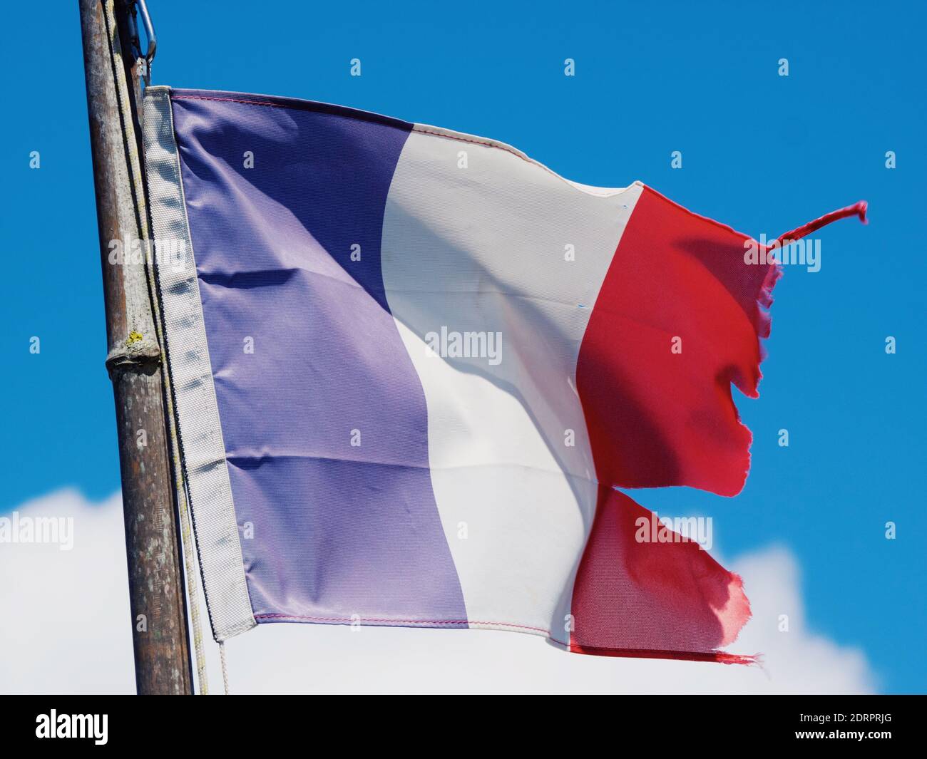 French flag damaged hi-res stock photography and images - Alamy