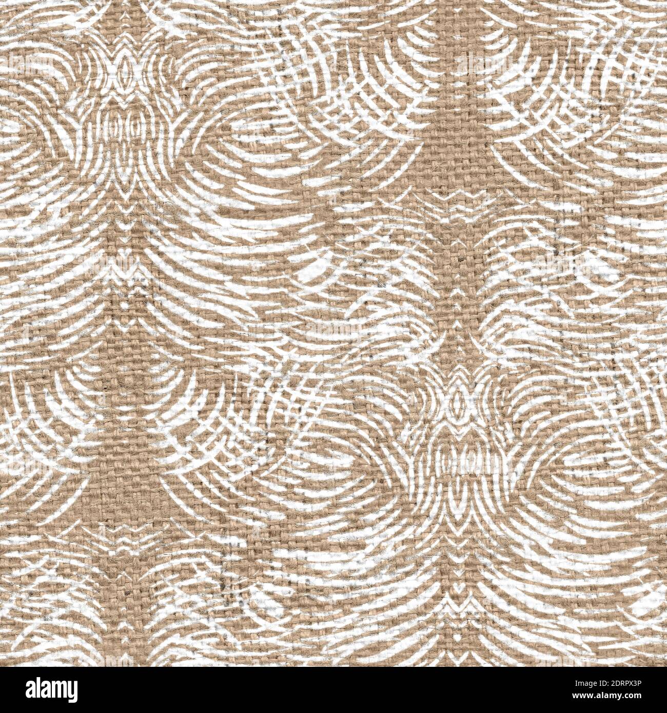 Seamless burlap with white paint pattern overlay Stock Photo - Alamy