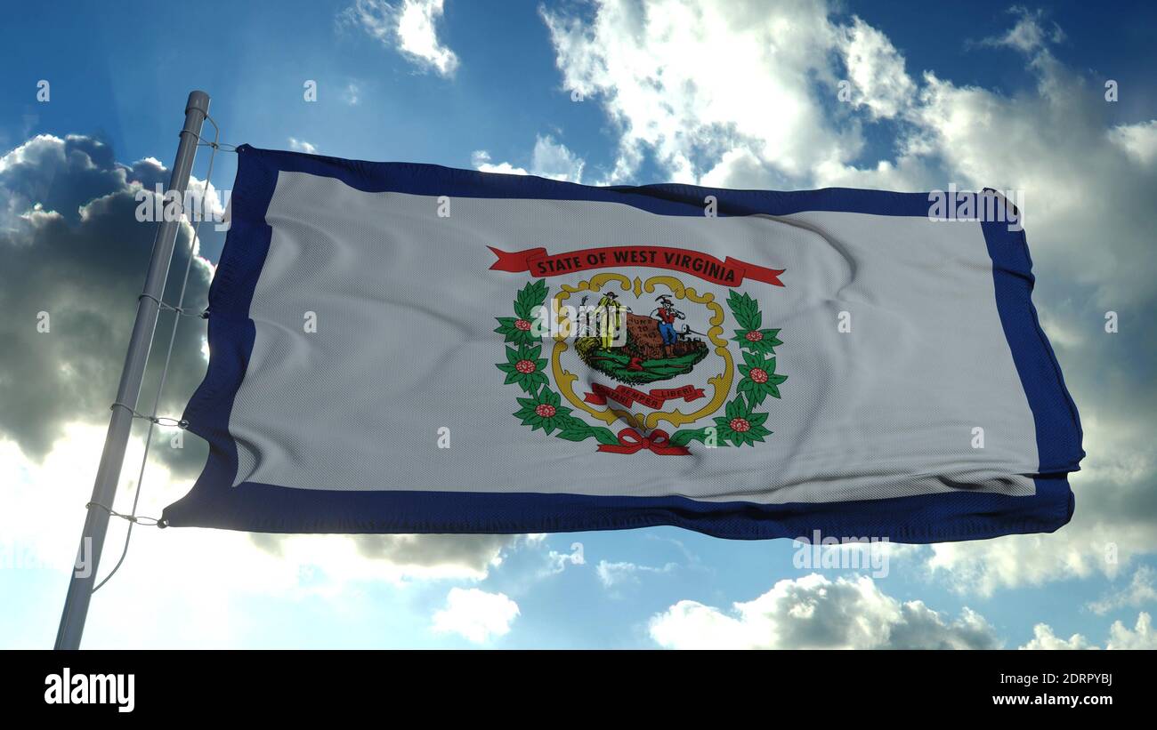 Flag of american state of West Virginia, region of the United States ...