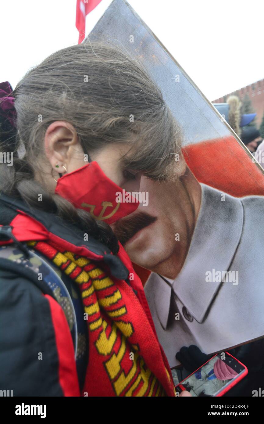Flower-laying ceremony at the grave of Joseph Stalin (Dzhugashvili) at ...
