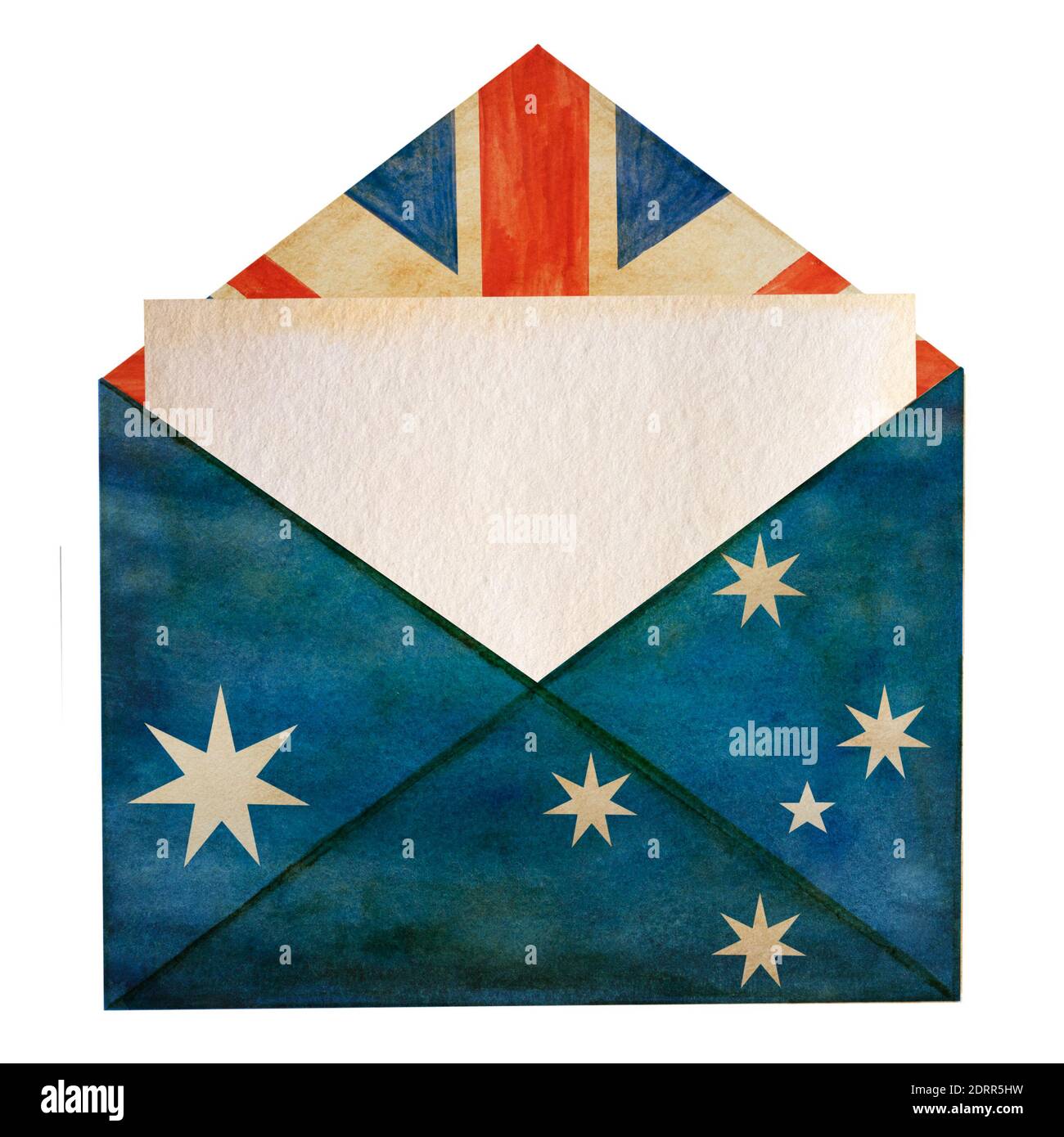 Beautiful drawing of the Australian Flag. Closeup Stock Photo - Alamy