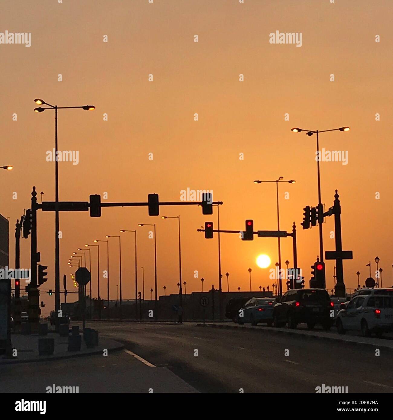 Doha qatar traffic sign hi-res stock photography and images - Alamy