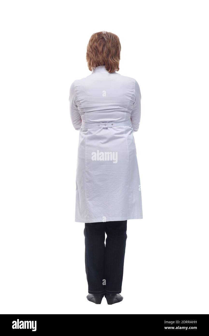Back view of a female doctor looking at white Stock Photo - Alamy