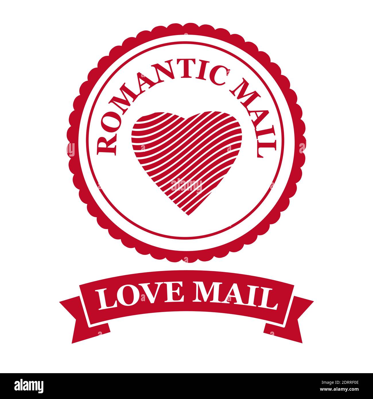 Love Mail icon Happy Valentine day Heart With Love. Symbol for mail ...