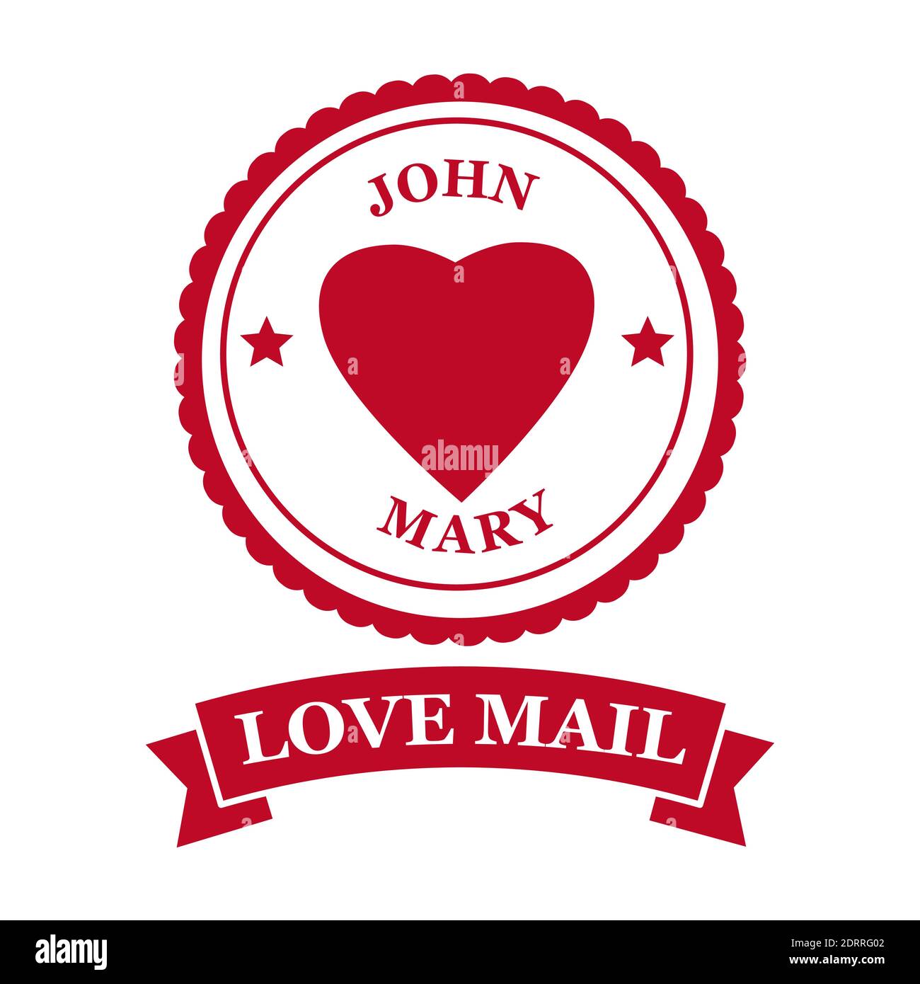 Love Mail icon Happy Valentine day Heart With Love. Symbol for mail ...