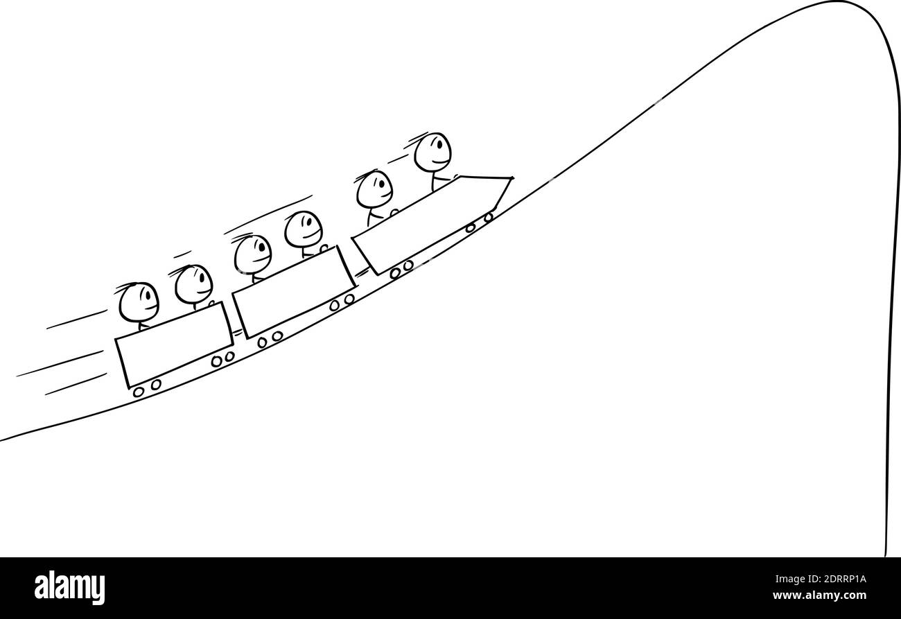 Vector cartoon stick figure illustration of group of people or ...