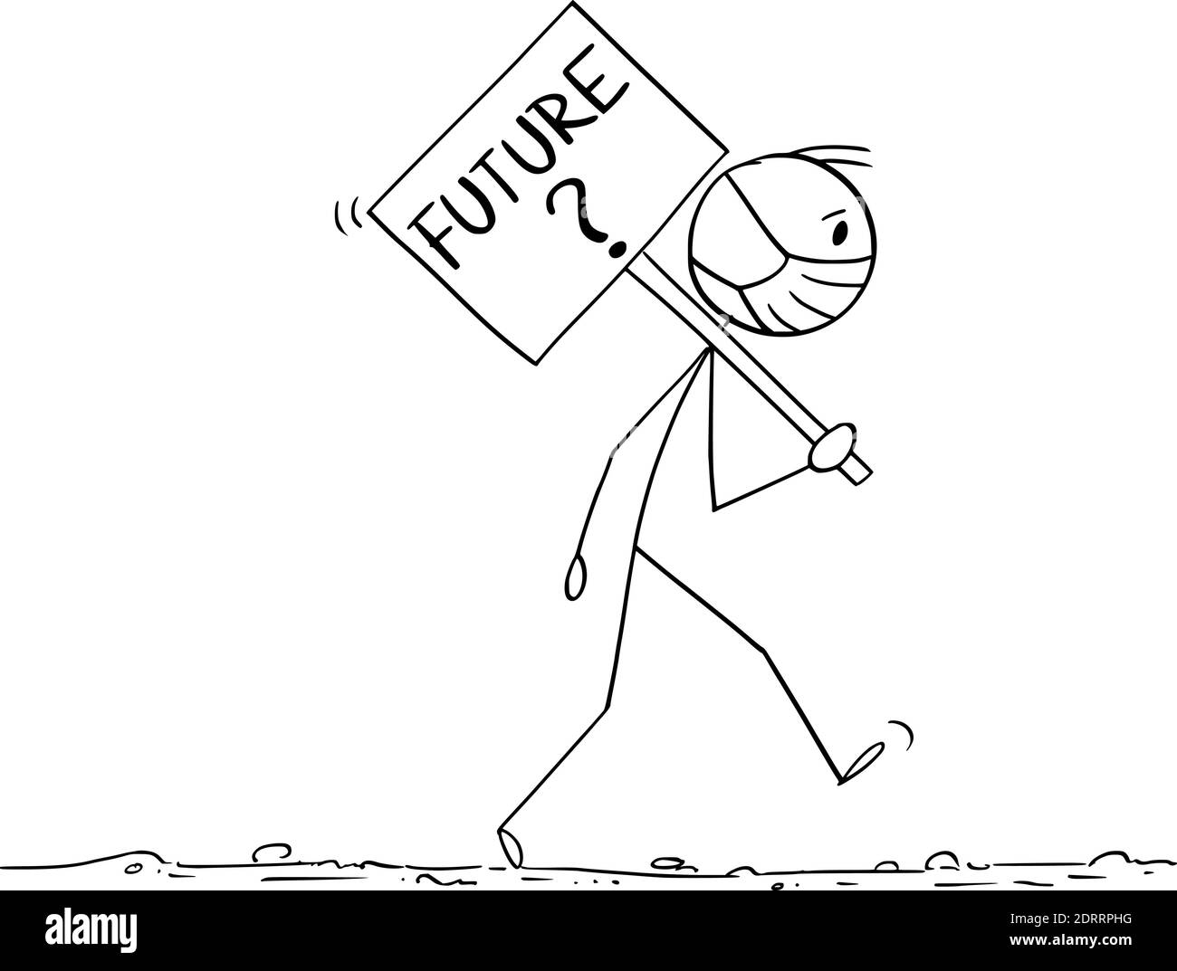 Vector cartoon stick figure illustration of man or businessman wearing ...