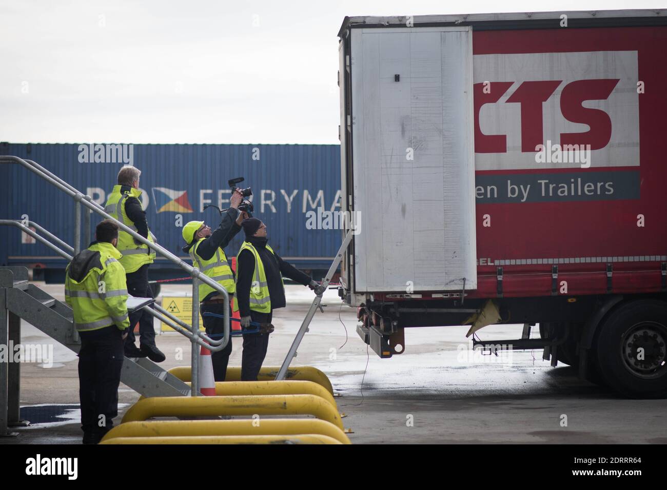 Previously unissued photo dated 27/11/20 of Border Force staff checking ...