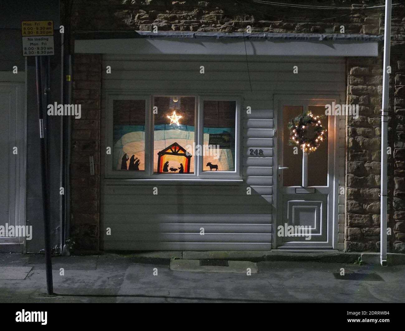 'Advent window' display made using cut paper in house in the Walkley ...