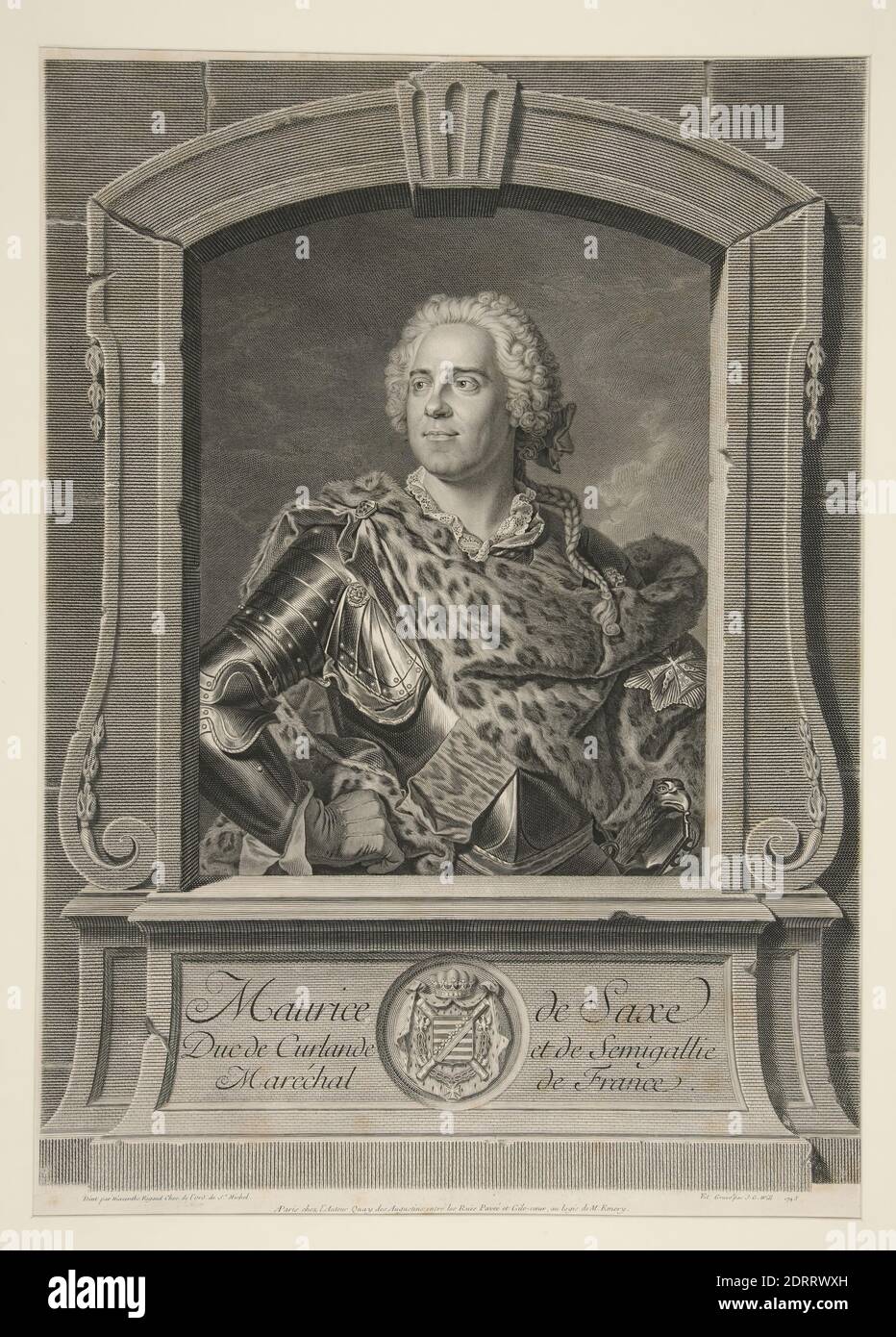 Artist: Johann Georg Wille, German, 1715–1808, Maurice de Saxe, Duc de ...