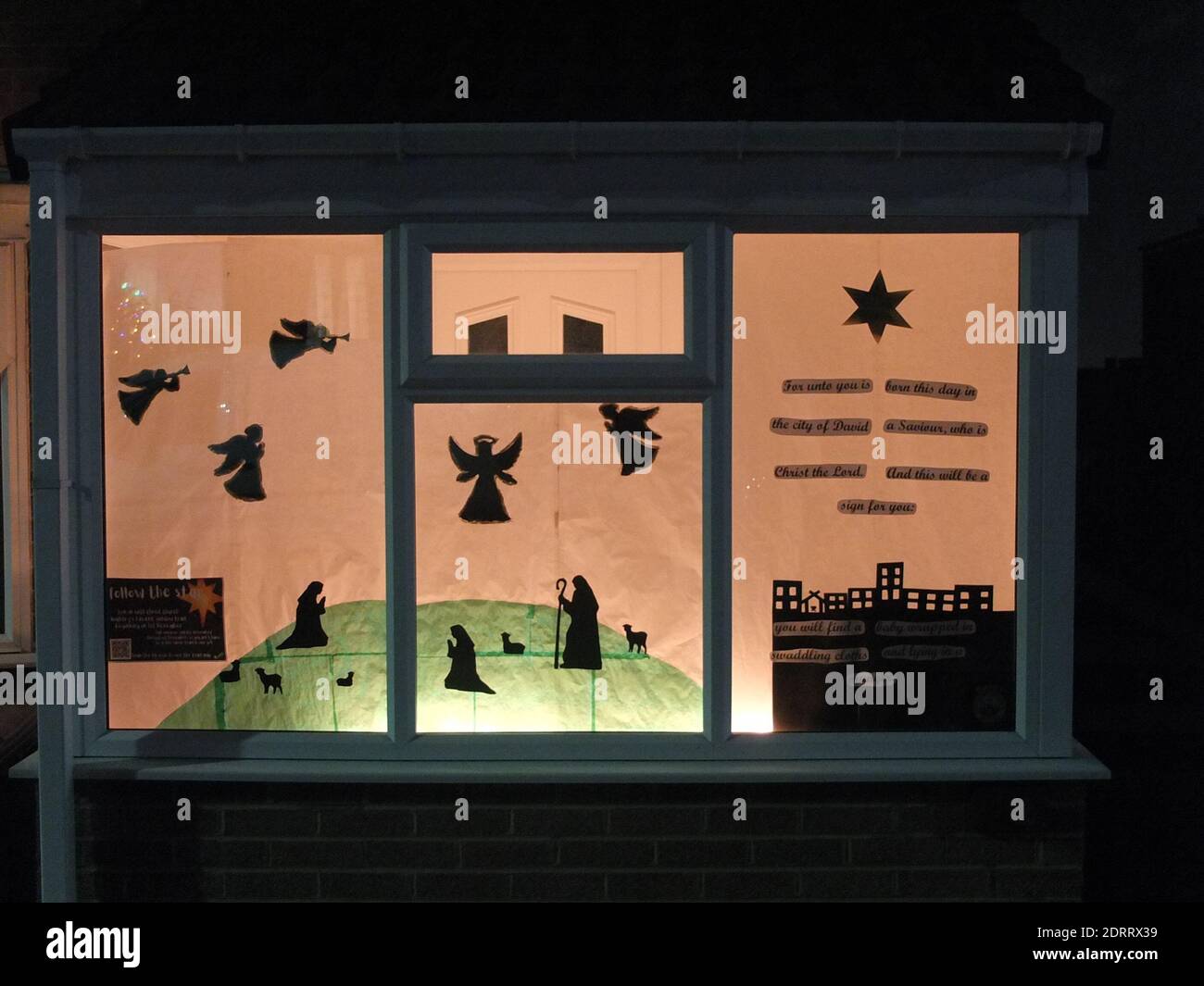 'Advent window' display made using cut paper in house in the Walkley ...