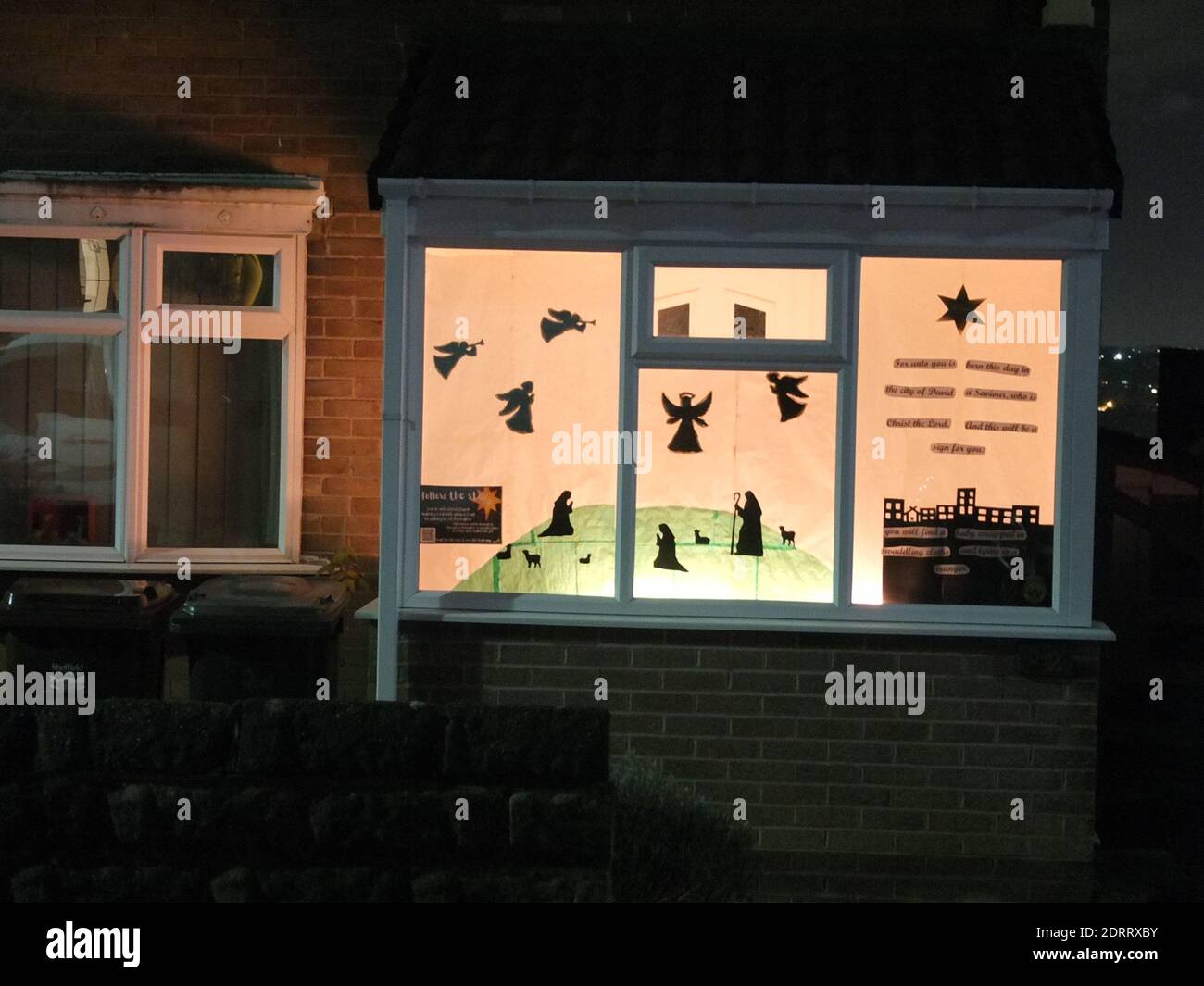 'Advent window' display made using cut paper in house in the Walkley ...