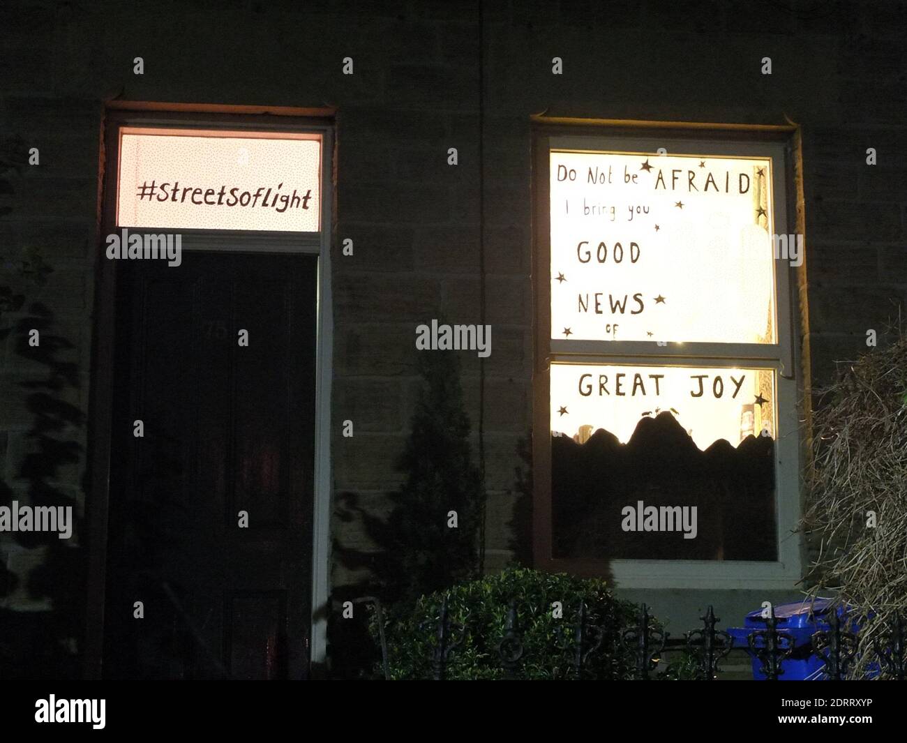'Advent window' display made using cut paper in house in the Walkley ...