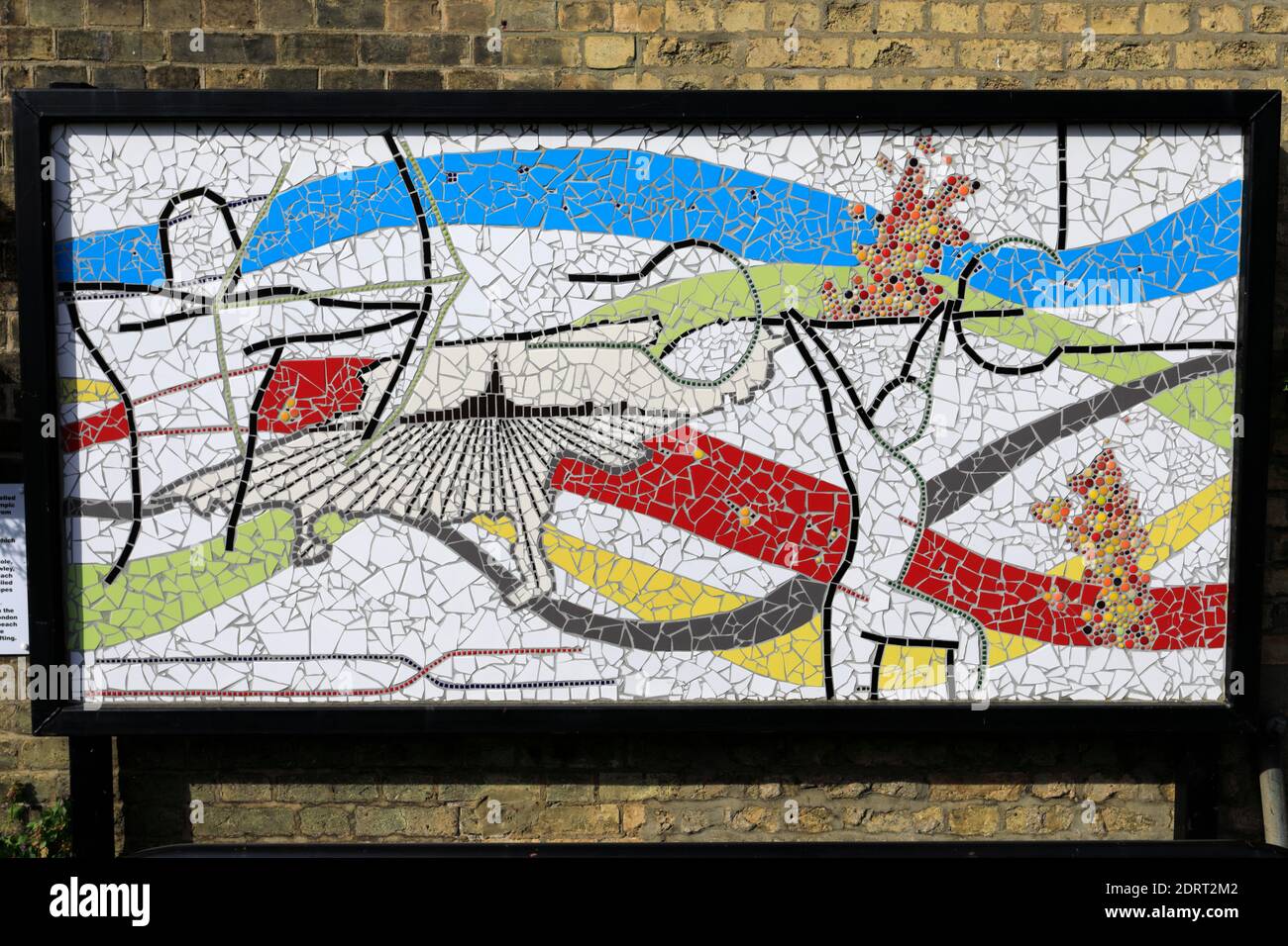 The Olympic Torch Mosaic, Holbeach village, Lincolnshire, England Stock ...