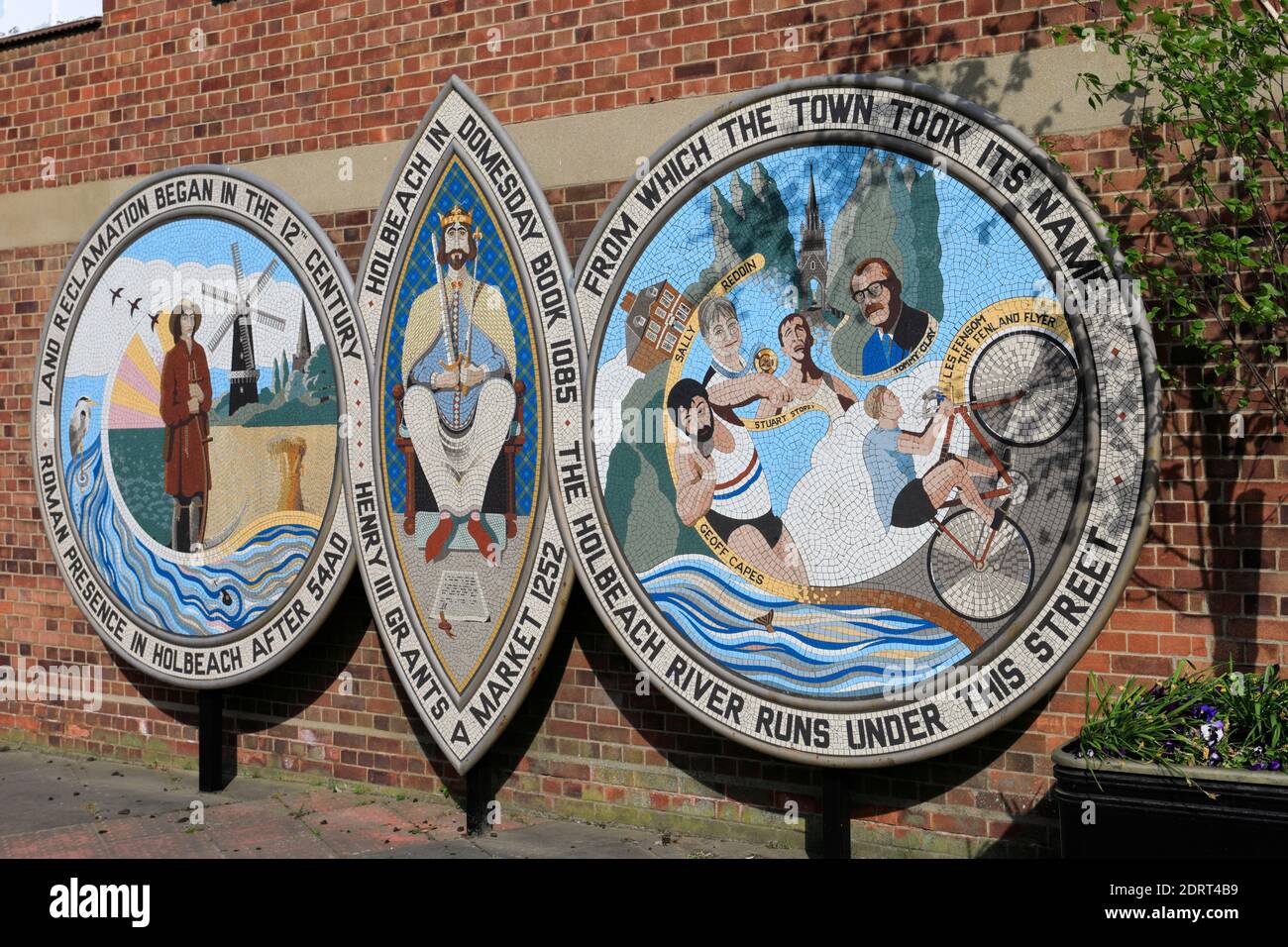 The town Mosaic in Holbeach town, Lincolnshire, England Stock Photo - Alamy