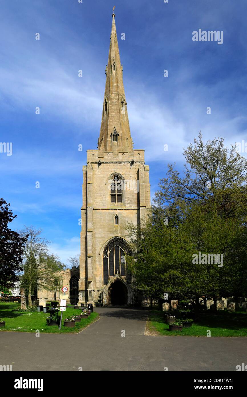 Summer view of All Saints Church, Holbeach village, Lincolnshire ...
