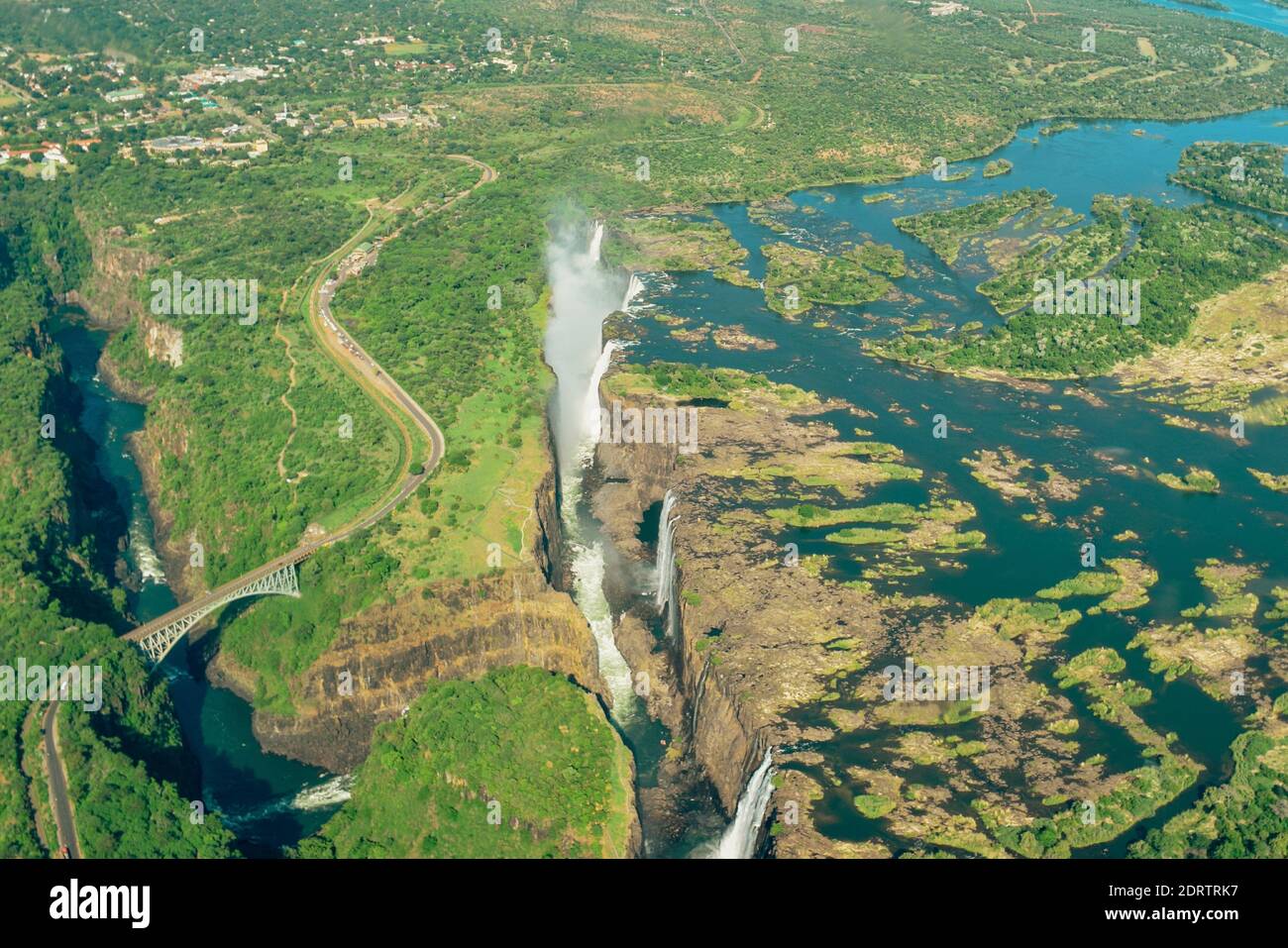 Aerial view of Victoria Falls, Zimbabwe Stock Photo - Alamy